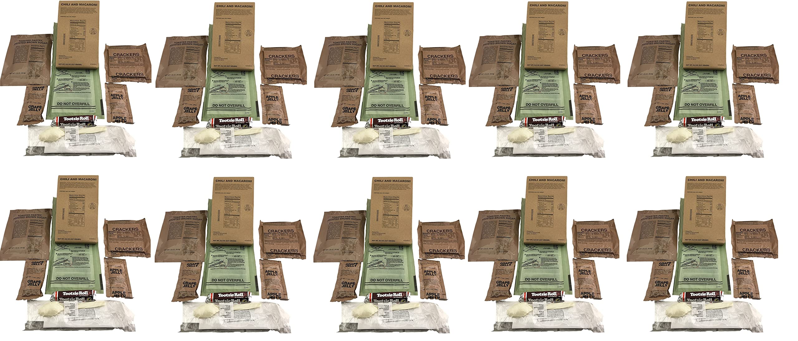 Amazon.com: Pack of 10 SOPAKCO Sure-Pak MRE Reduced Sodium Emergency ...