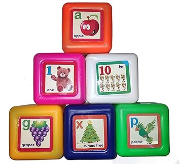 toyzocean abcd blocks for kids | 6-in-1 puzzle blocks, Multi color| abc ...