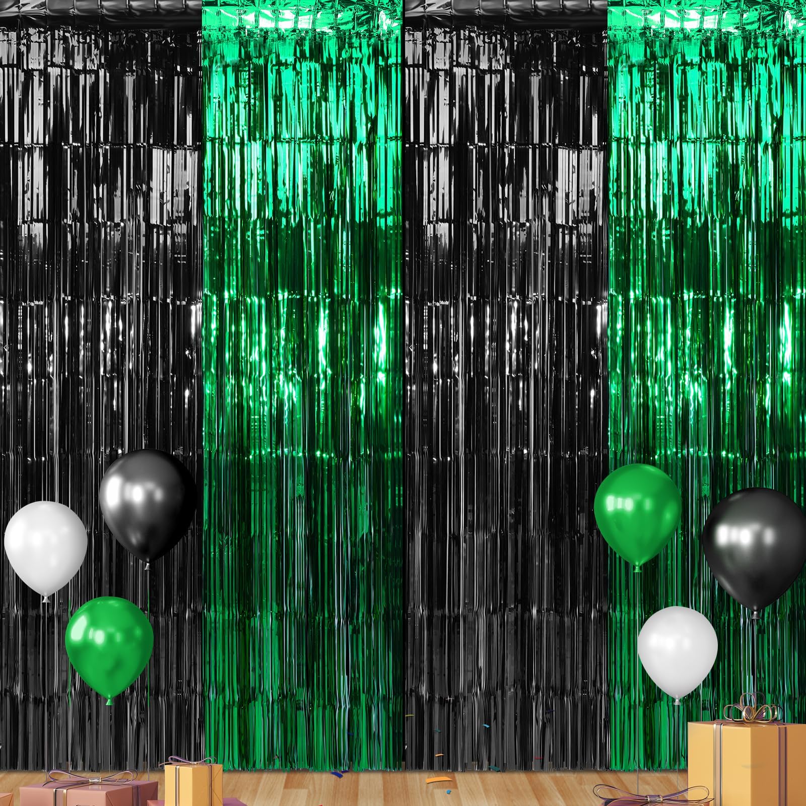 Amazon.com : 3Pack 3.3Ft x 6.6Ft Graduation Foil Fringe Curtain ...