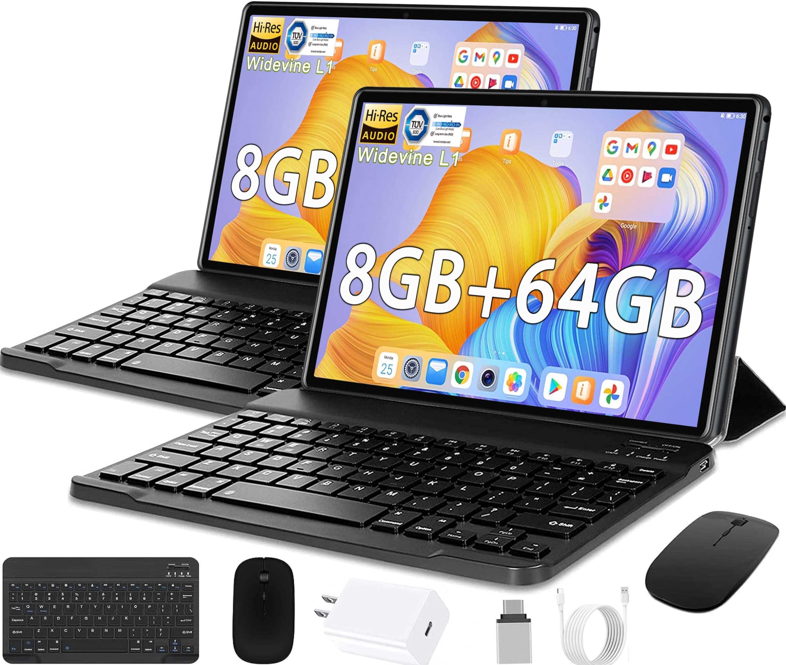 Amazon.com : DUODUOGO Tablet 2 in 1, 10.1 inch Android Tablet, 8GB RAM ...