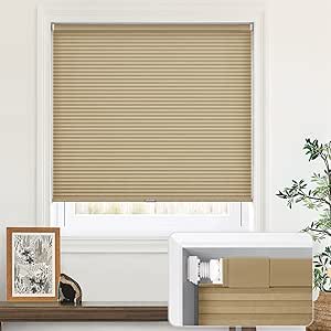 Amazon.com: LazBlinds Cordless Cellular Shades, No Tools No Drill Light ...
