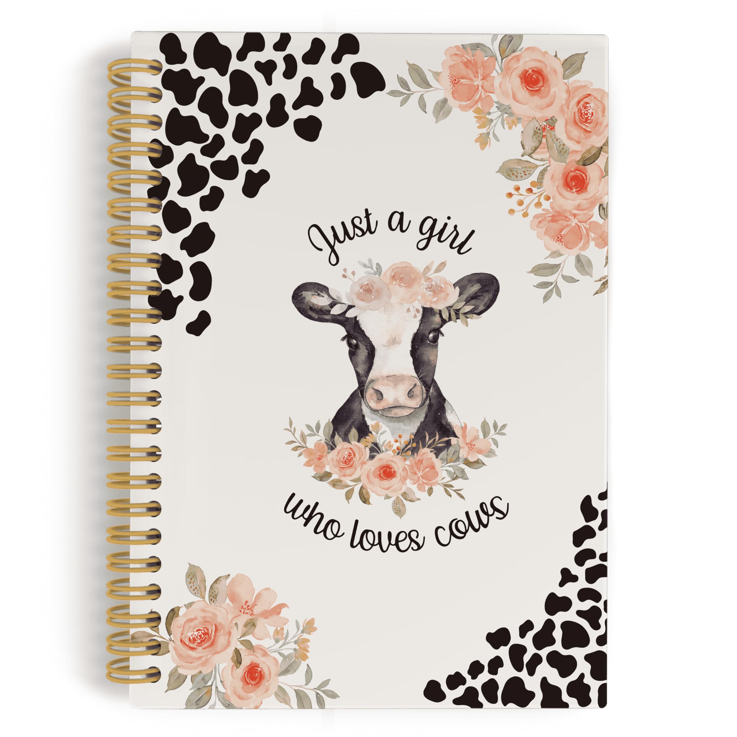 Amazon.com : ANIANG Cow Spiral Notebook, Cow Print Notebook, Just a ...