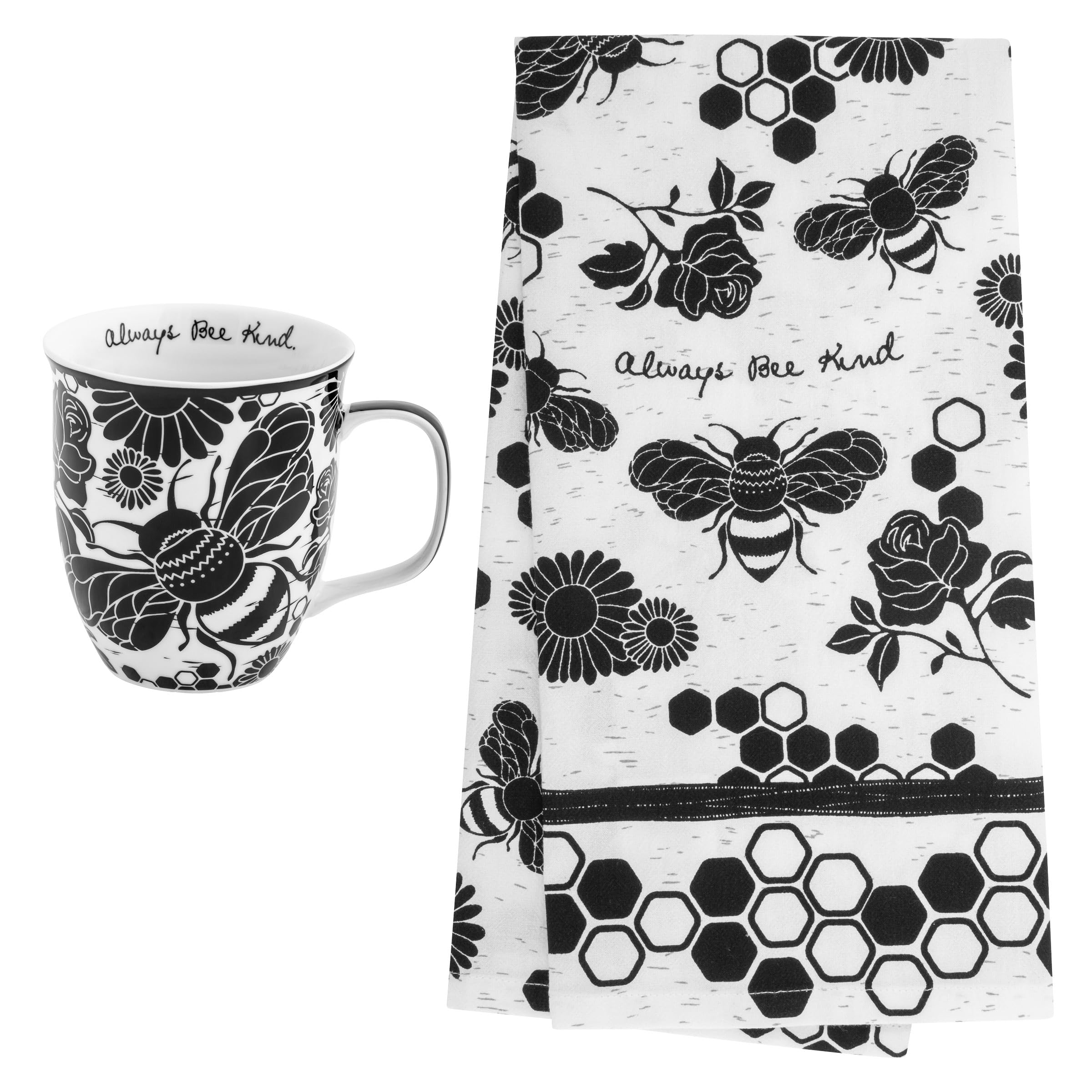 Amazon.com: Karma Gifts, Boho Mug & Boho Tea Towel Set, Bee : Home ...