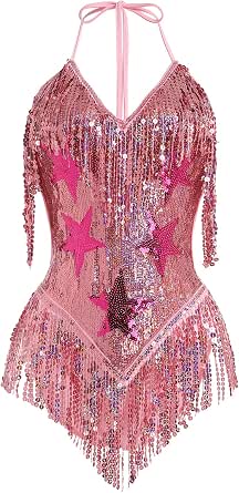 Amazon.com: FYMNSI Women Music Festival Rave Outfits Sleeveless Sequins ...