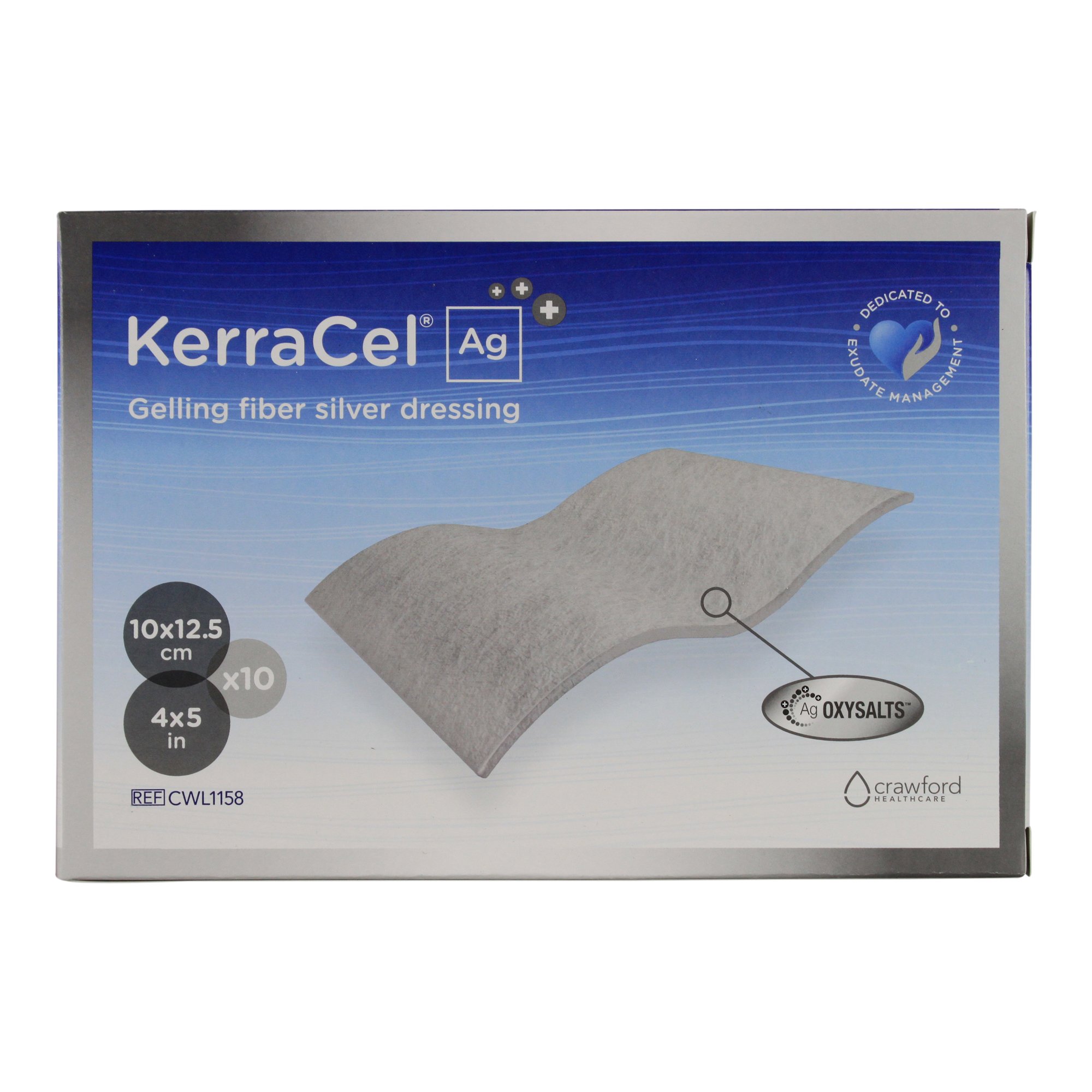 Amazon.com: KerraCel Ag 4" x 5" Gelling Fiber Silver Would Dressing ...