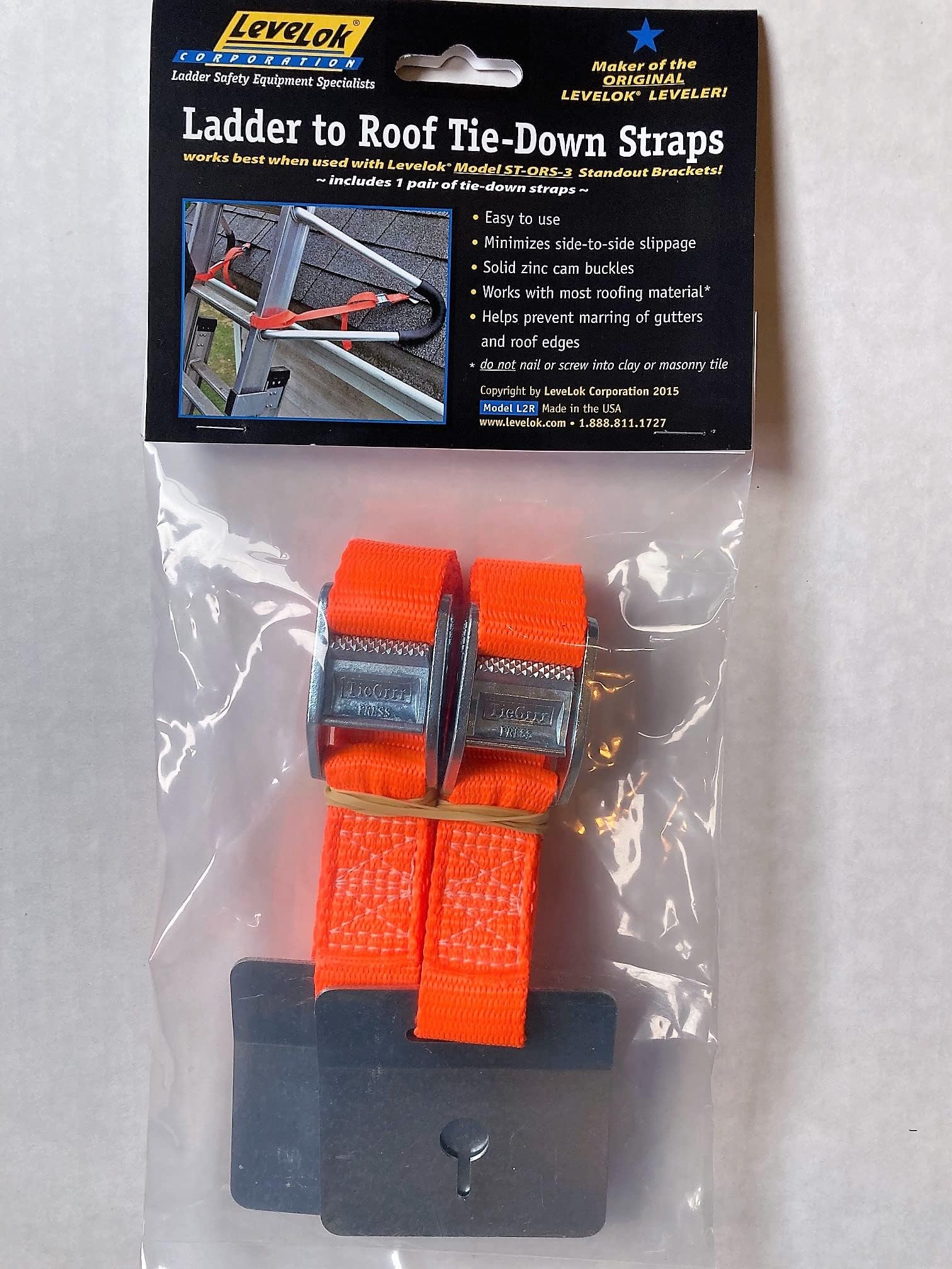 Amazon.com: Levelok Ladder to Roof Tie Down Straps Model L2R : Tools ...