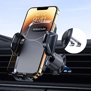Miracase Handyhalterung Auto【Hochstabile Doppel-Stahlhaken】Handyhalter fürs Auto Lüftung 360 ...
