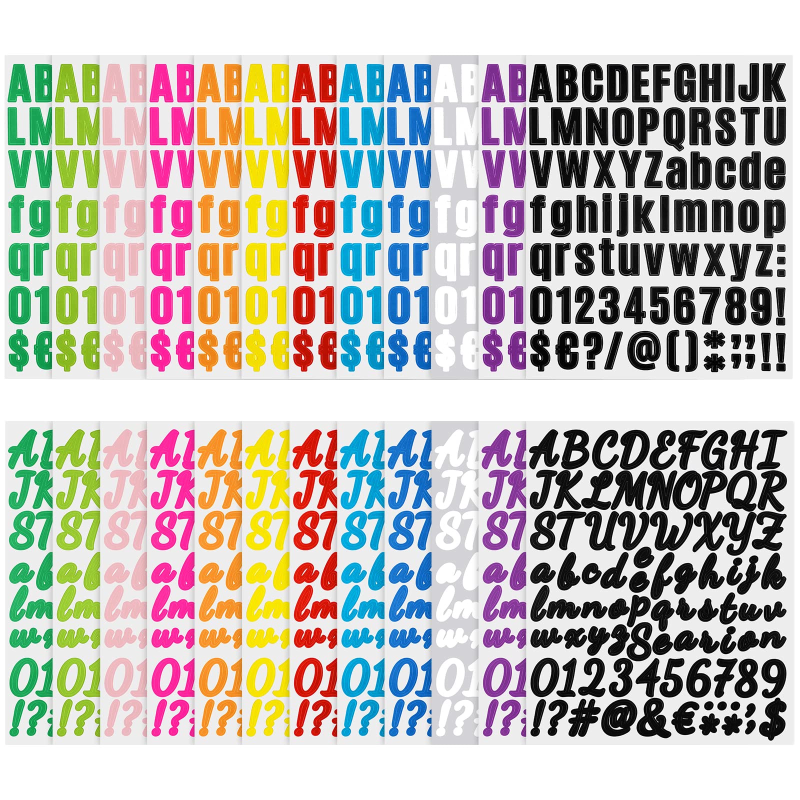 Amazon.com: 24 Sheets Self Adhesive Vinyl Letters Numbers Kit, Mailbox ...