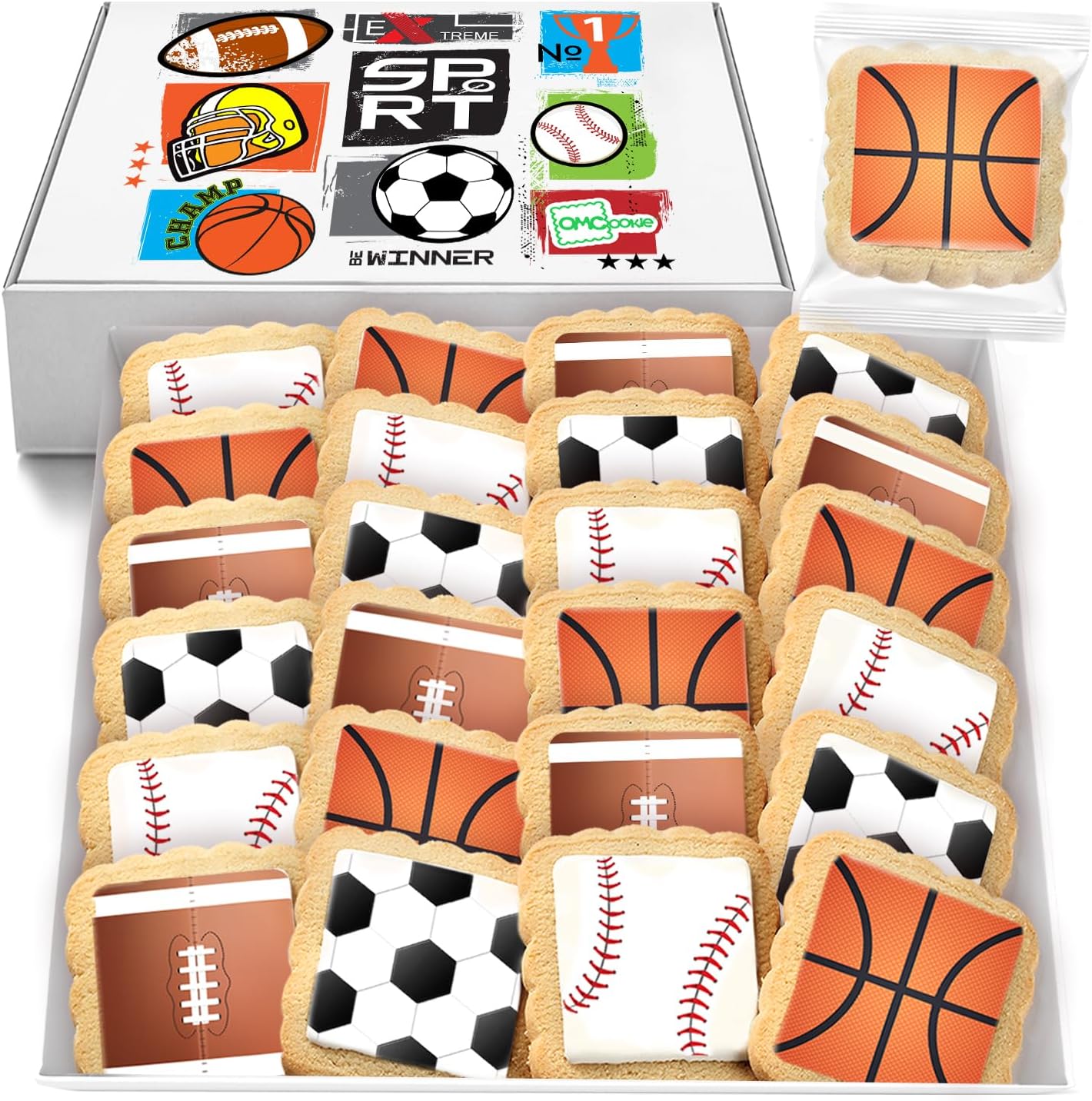 Amazon.com: Dozen Nut Free Individually Wrapped Basketball Smiley ...