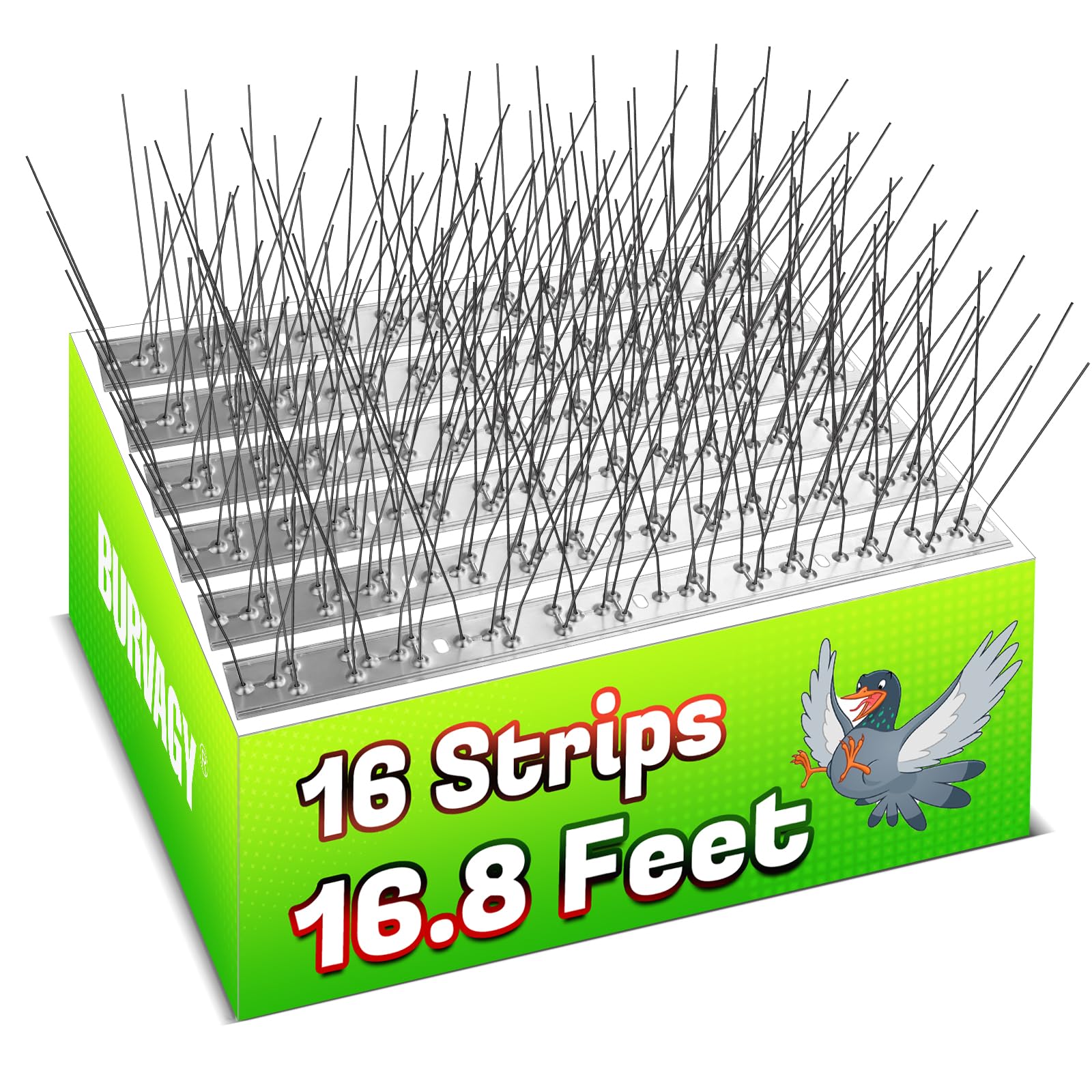BURVAGY 5.12m Bird Spikes, Stainless Steel Bird Spikes Fence Spikes for ...