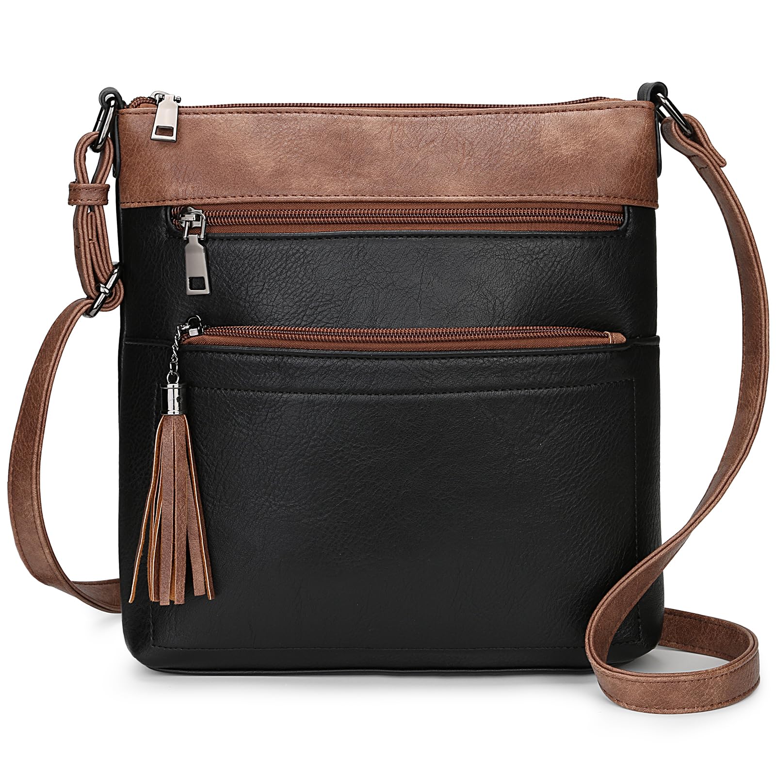 Uromee Crossbody Bags for Women Trendy Vegan Leather Multi Pocket ...