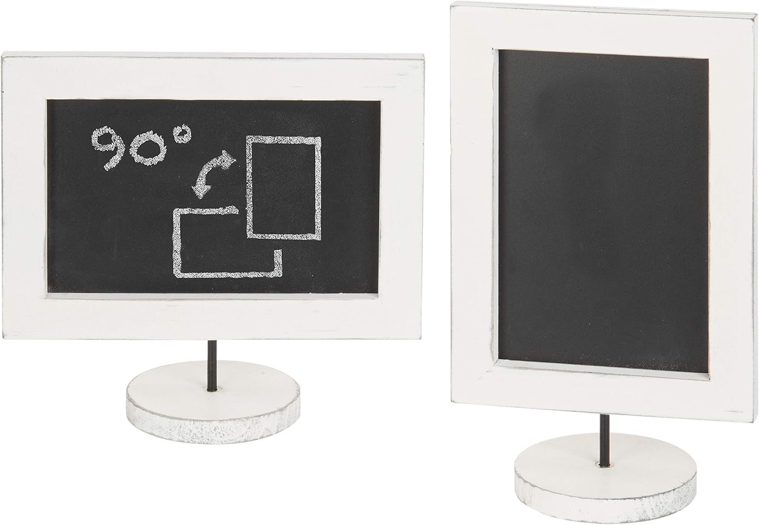 Amazon.com : MyGift Vintage White Wood Framed Chalkboard Tabletop Sign ...