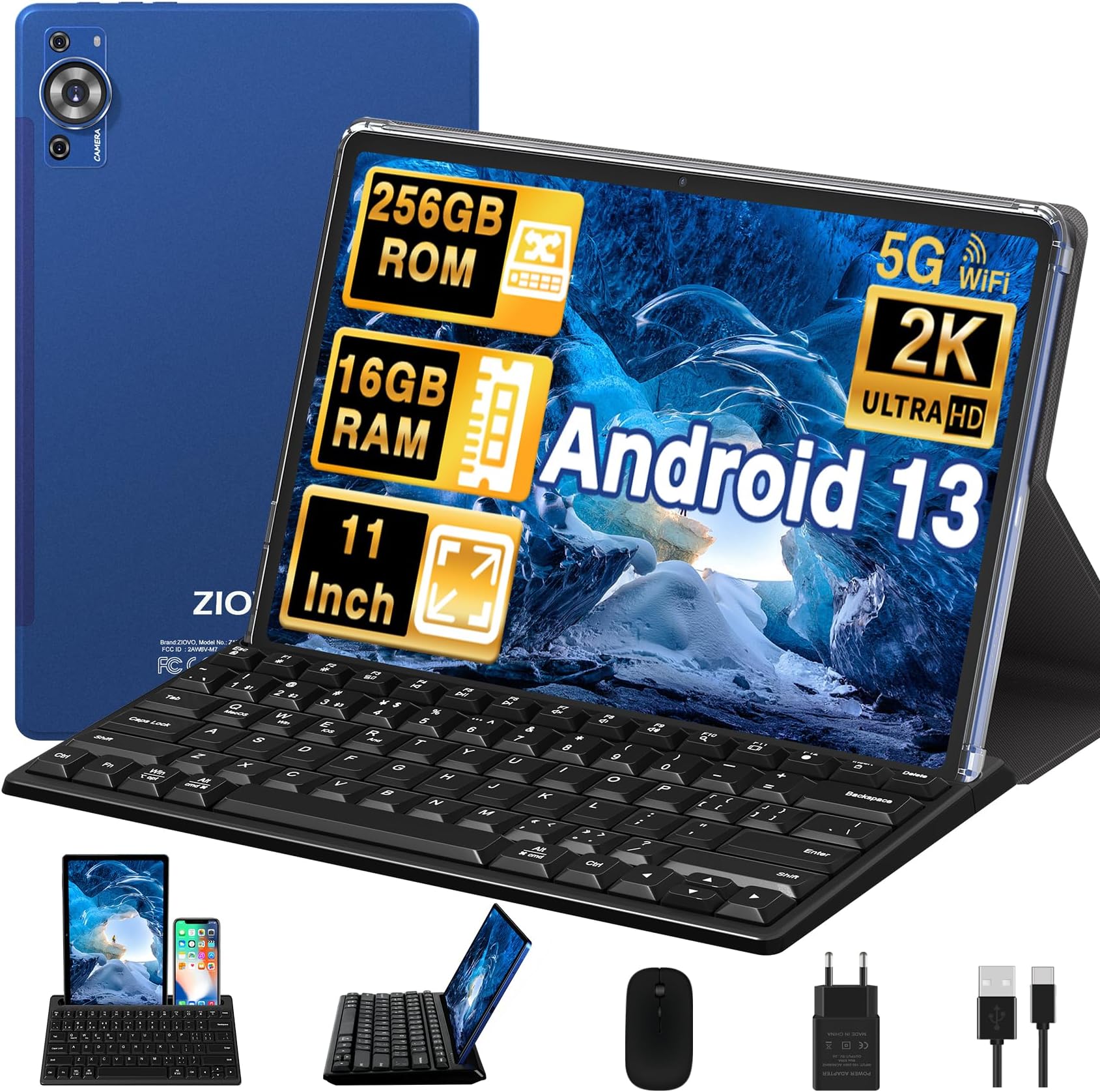 ZIOVO 2024 Tablet 11 Zoll Android 13 Tablet, 16GB RAM+256GB ROM/TF 1TB ...