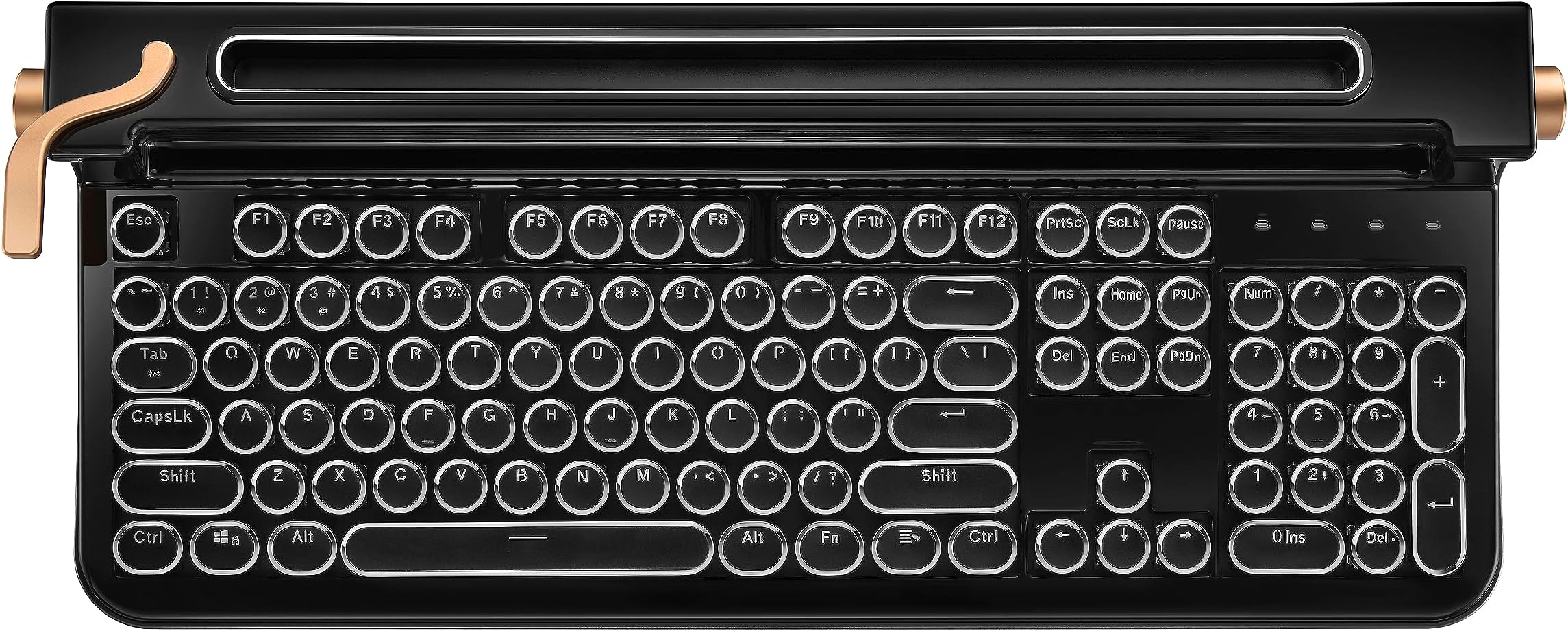 Amazon.com: FINEDAY Keyboard 2.0, Blue Switch, Retro Wireless ...