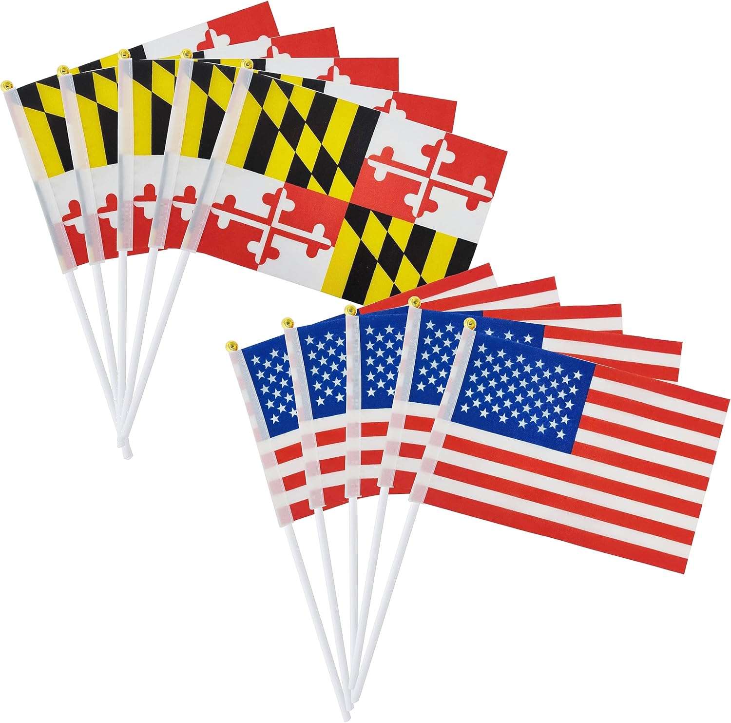 Amazon.com: Kind Girl 50 Pack American & 50 Pack Maryland State Flag ...