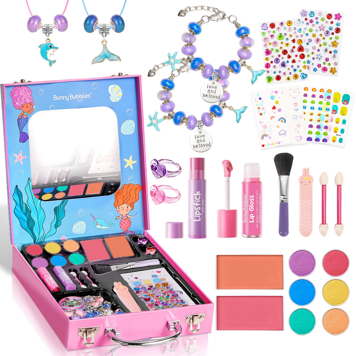 Amazon.com: Kids Makeup Sets for Girls - Washable Real Cosmetics Set ...
