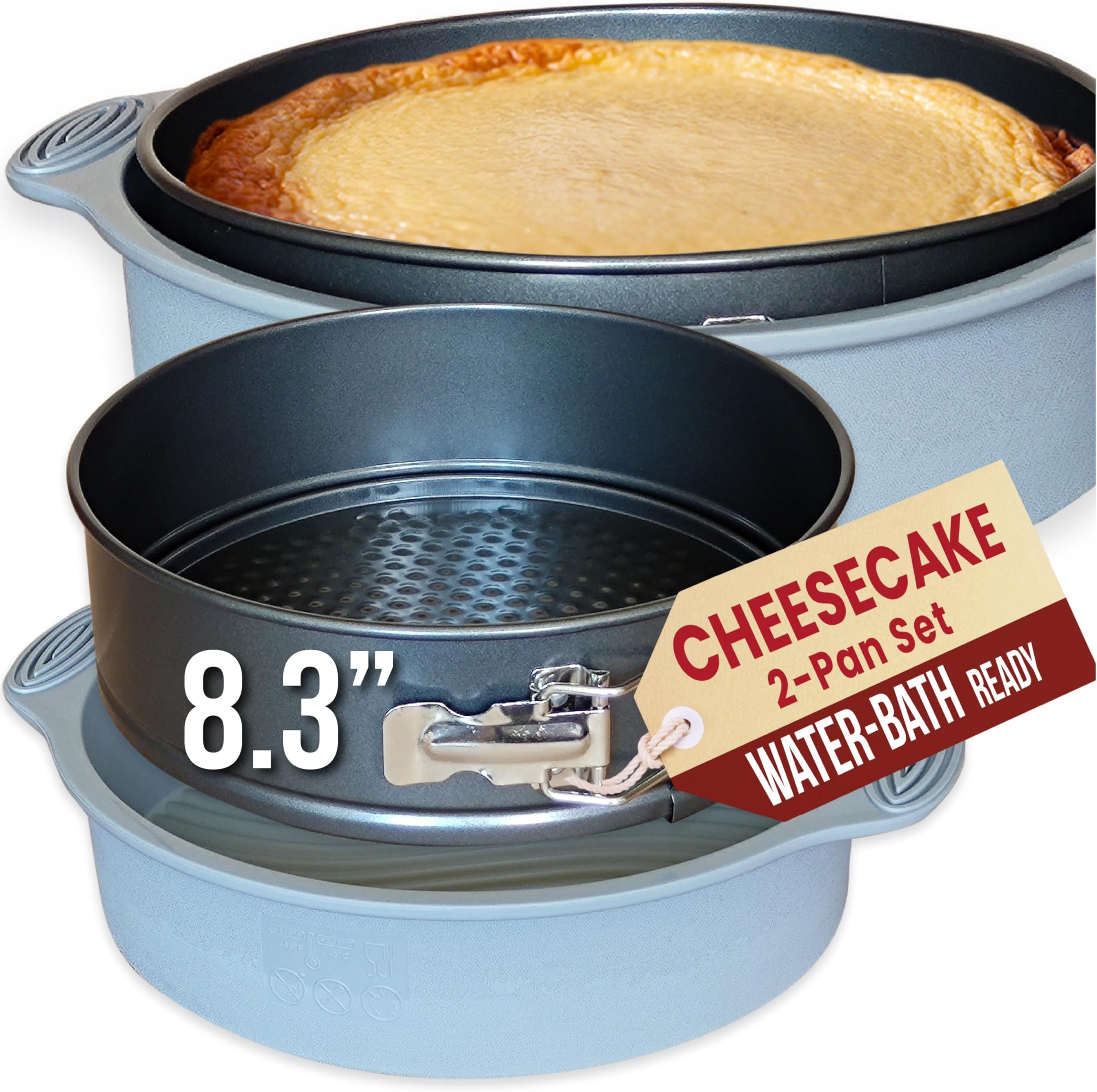 Amazon.com: uxcell 8 Inch Springform Pan Nonstick Cake Pan with ...