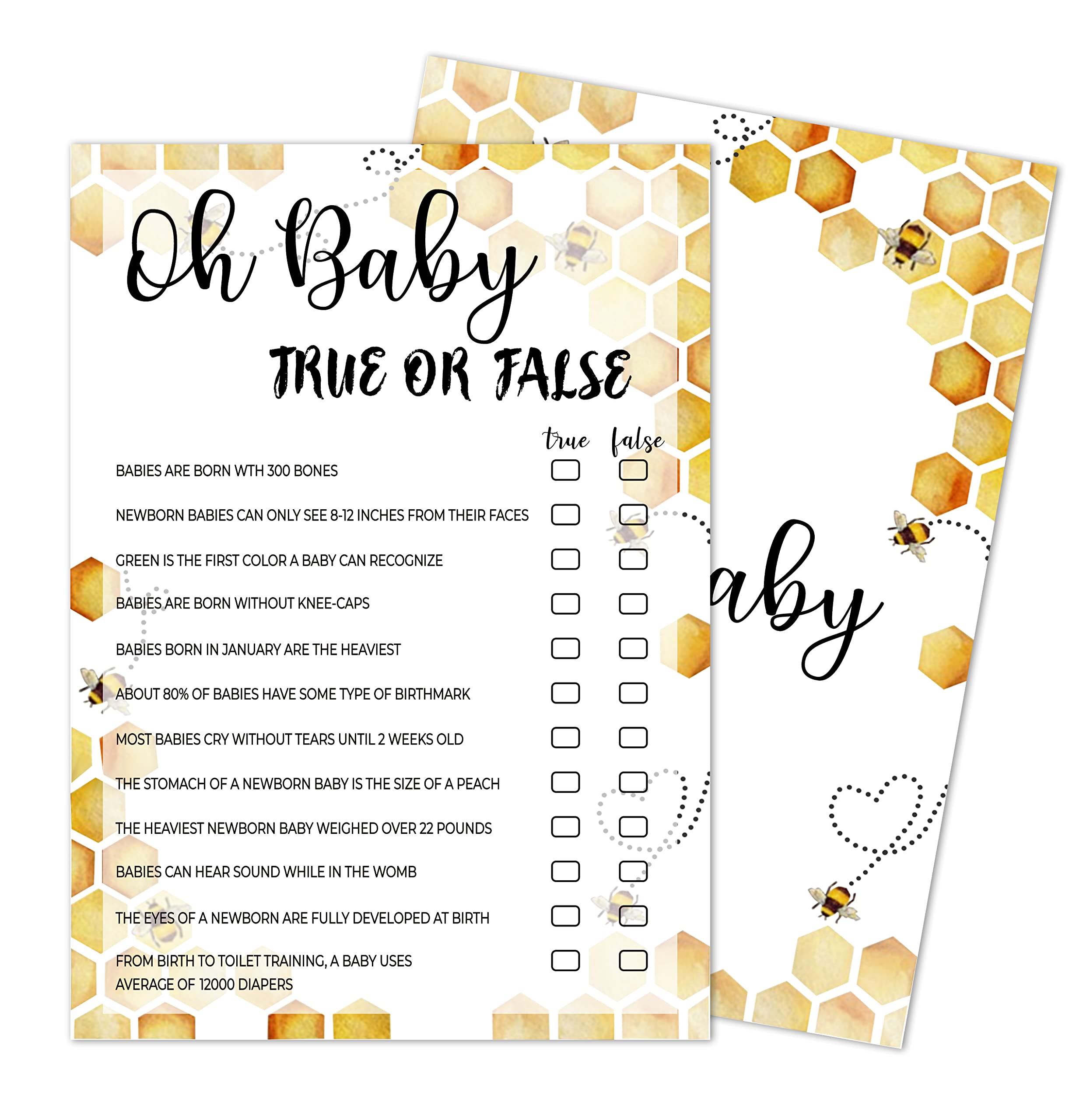 Bumble Bee Baby Shower Games
