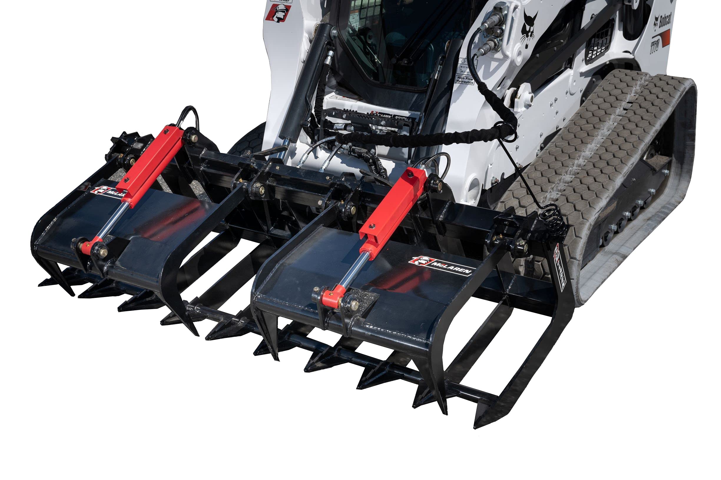 Buy Heavy Duty Root Rake Grapple Attachment 78 Inches for Moving and ...