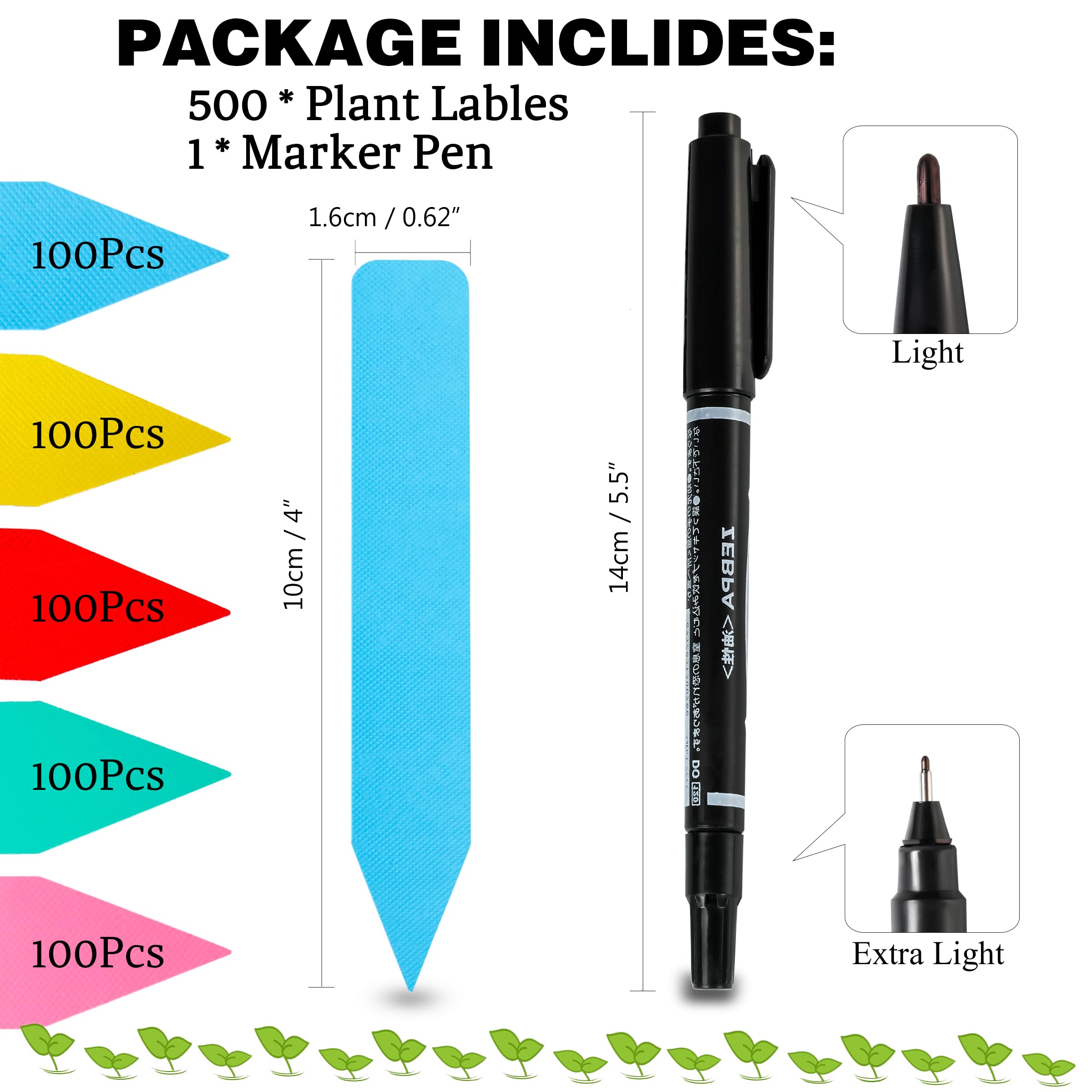 Snapklik.com : Plant Labels 500Pcs 4 Inch Plastic Plant Name Tags For ...