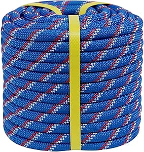 CRAYZA Double Braided Arborist Rope (1/2 in x 200 ft) Climbing Rope ...