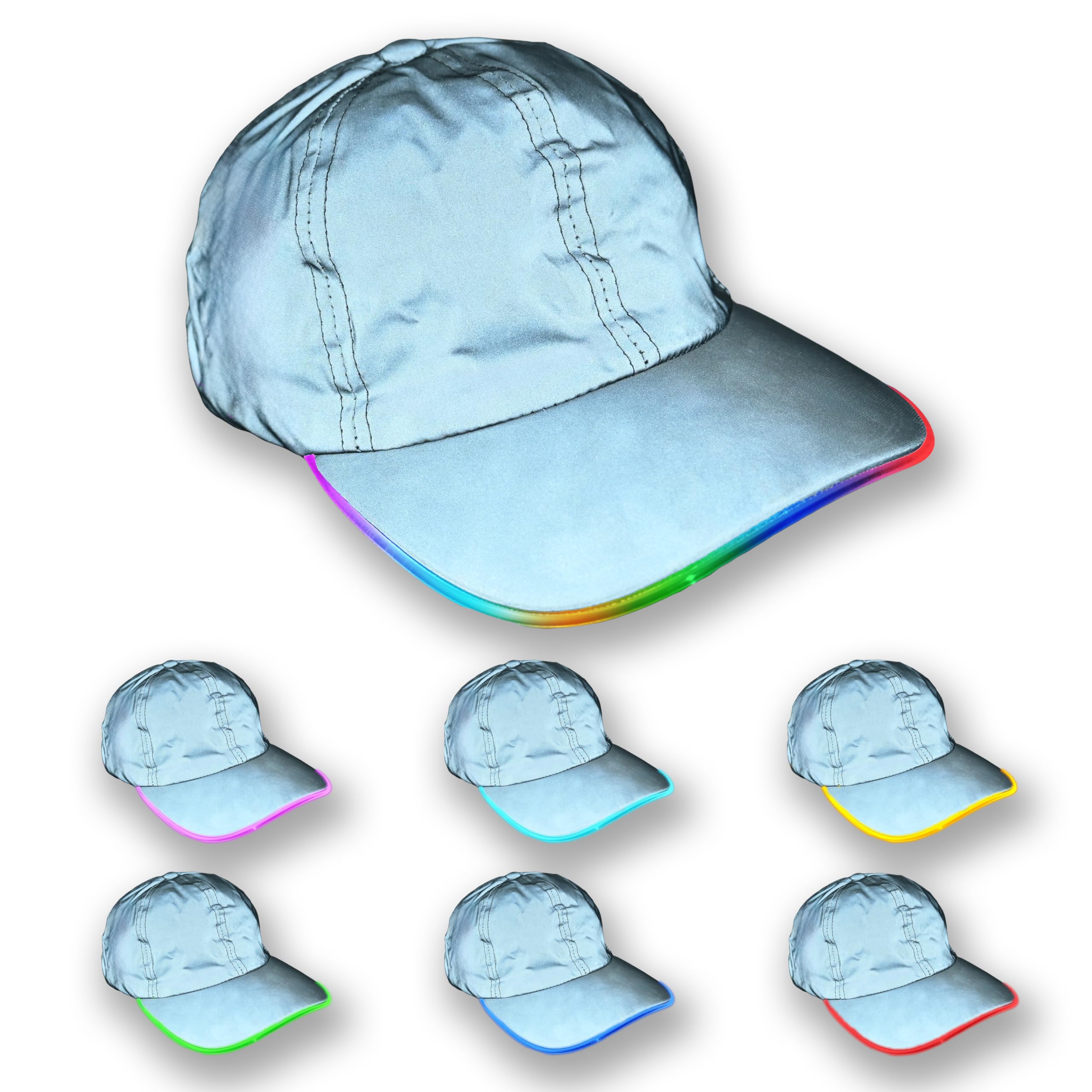 Color Changing LED Reflective Baseball Cap - 7 Color LED Baseball Hat ...
