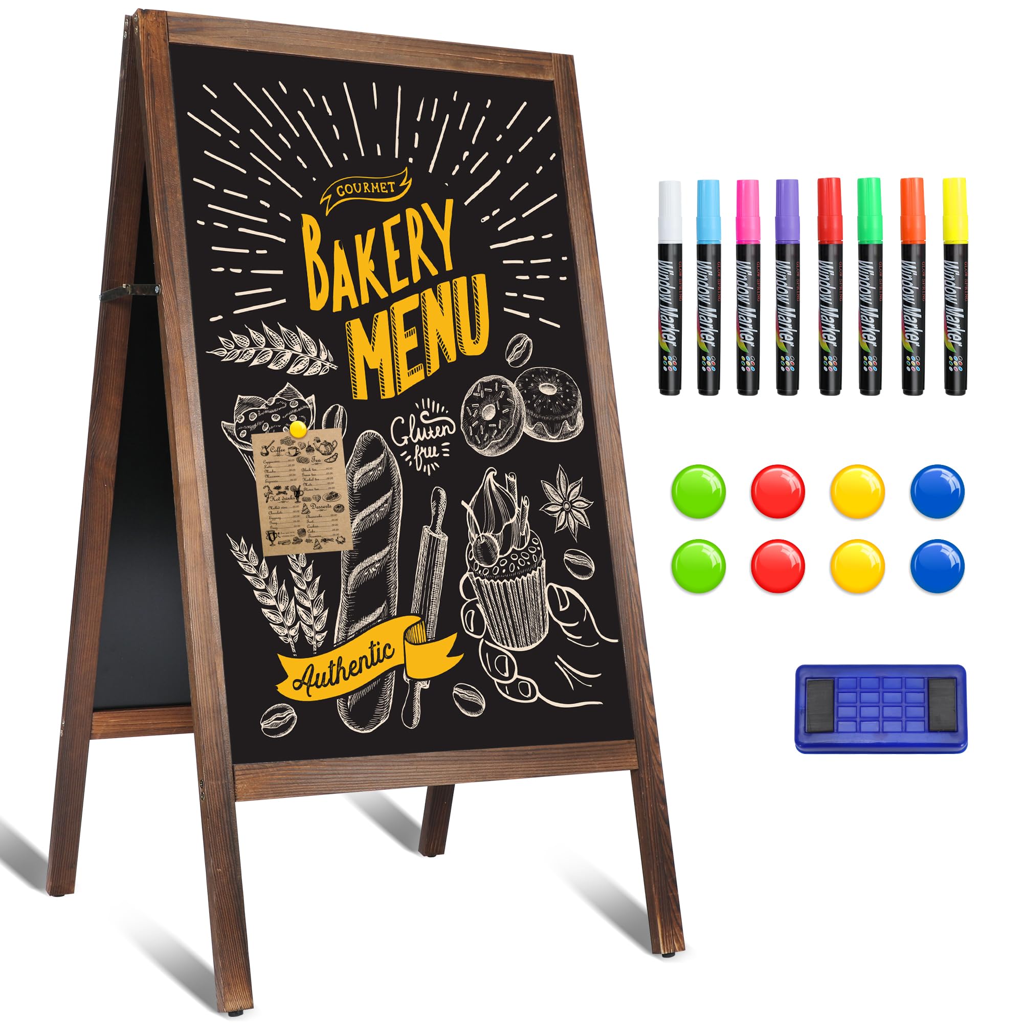 Snapklik.com : A Frame Chalkboard Sign, 40" X 20" Extra Large Wooden A ...