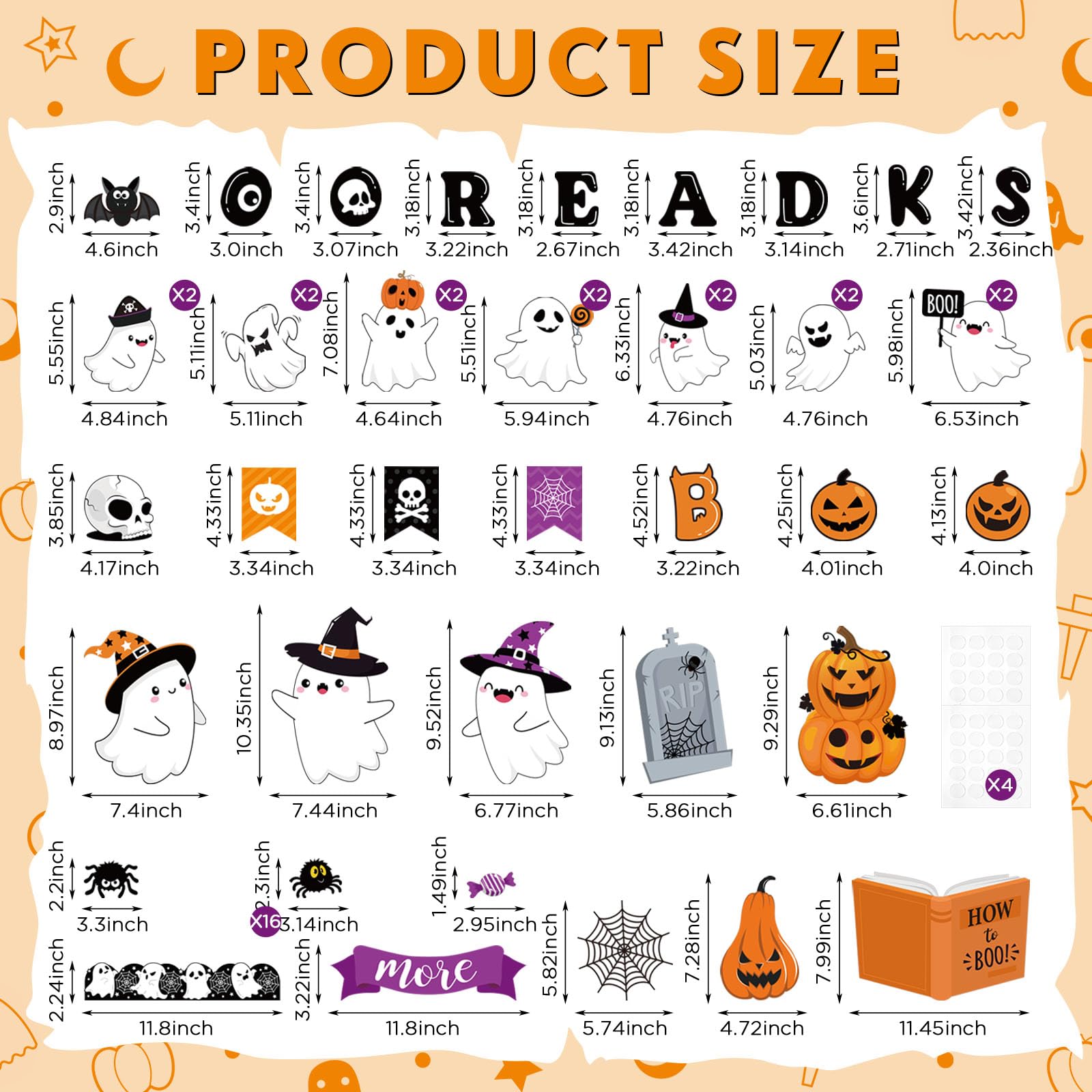 Snapklik.com : Pasimy Halloween Bulletin Board Decorations Set ...