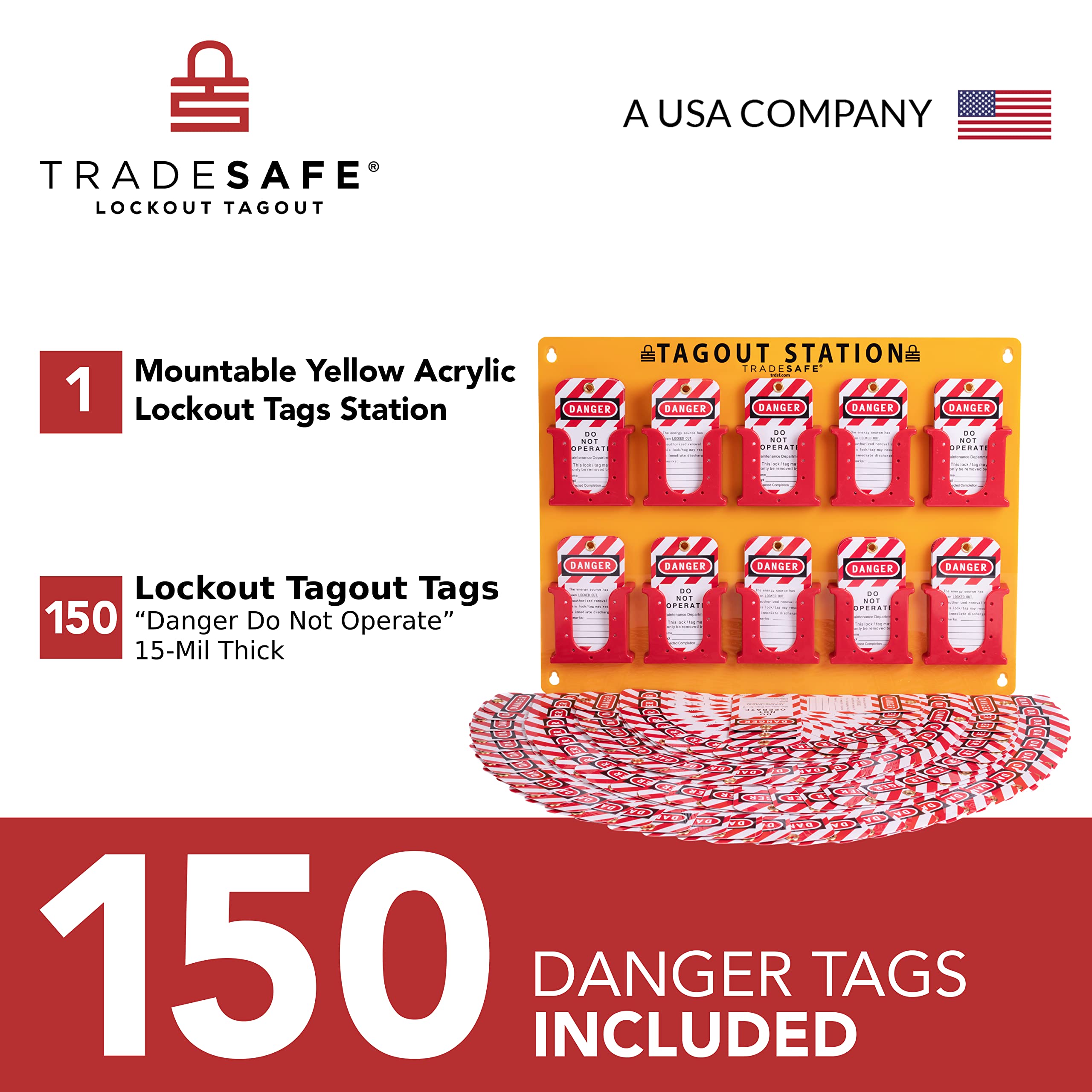 Snapklik.com : Lockout Tagout Tags Station, 150 Danger Do Not Operate ...