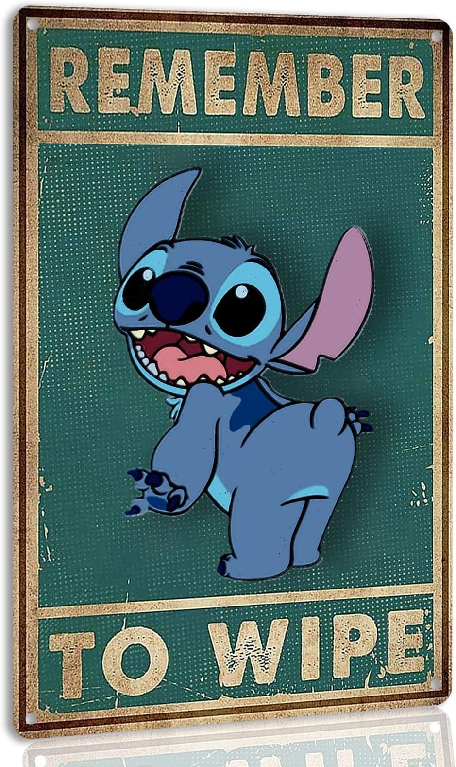 Amazon.com: Stitch Cute Room Decor Aesthetic Funny Metal Tin Signs ...
