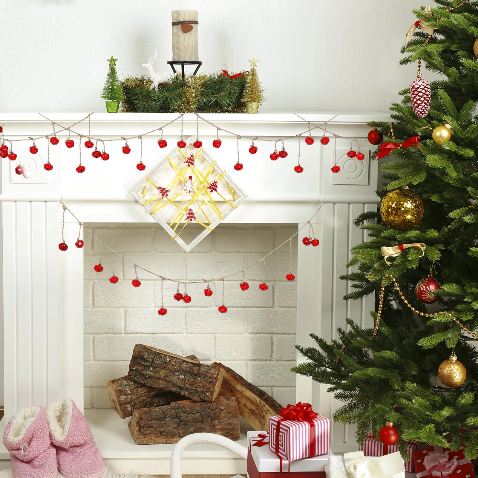 Red Jingle Bell Garland Christmas Tree Bells Christmas Jingle Bells