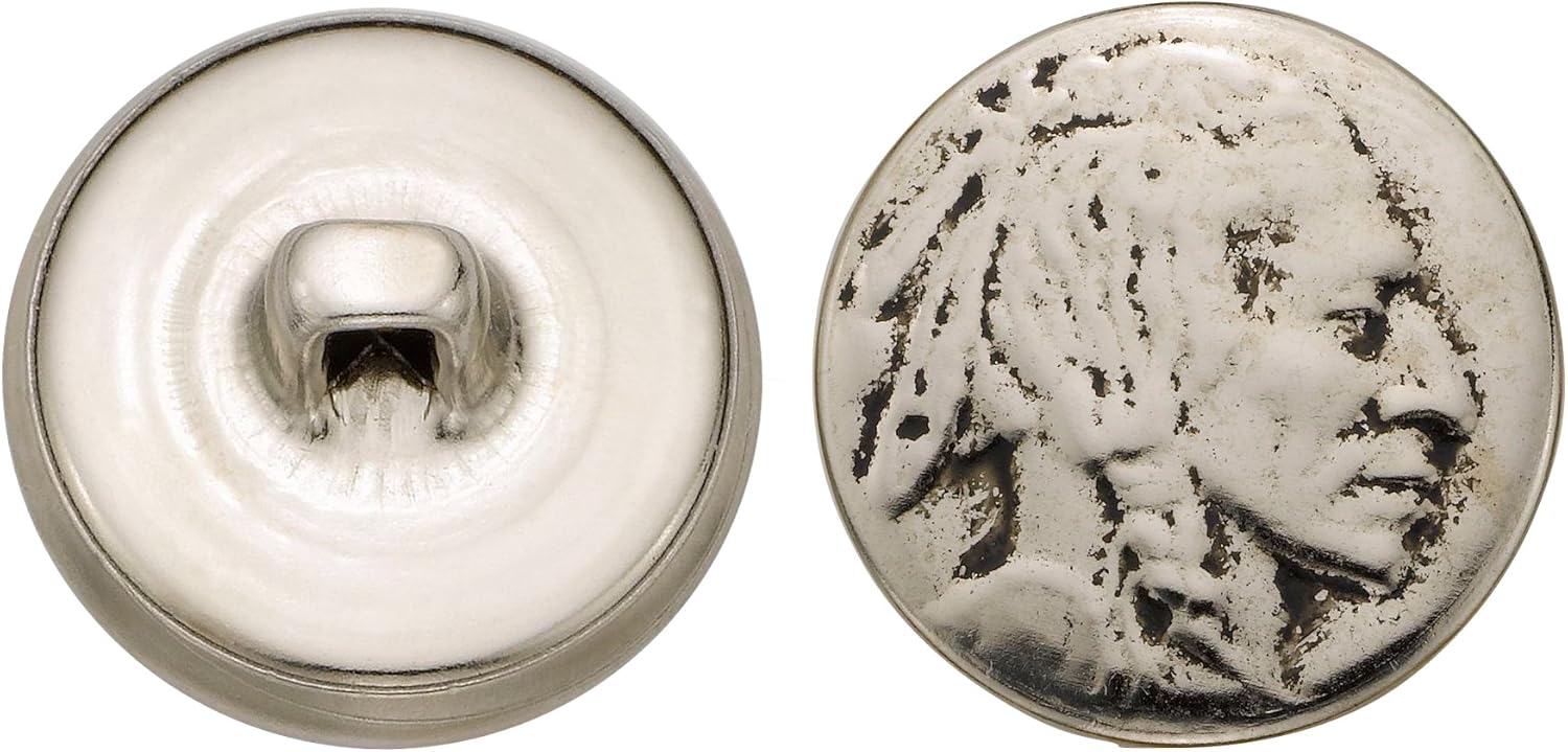 Amazon.com: C&C Metal Products 5089 Indian Head Metal Button, Size 30 ...