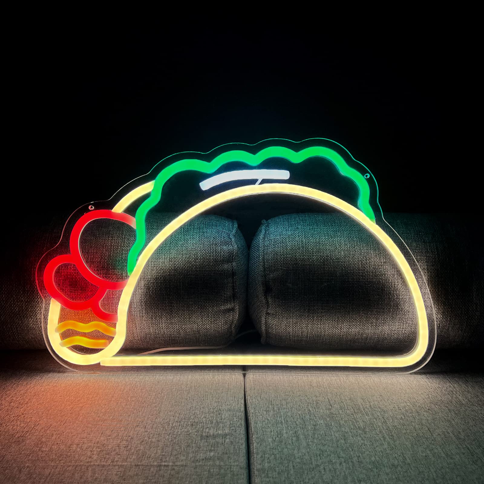 Fast Food Neon Sign Says
