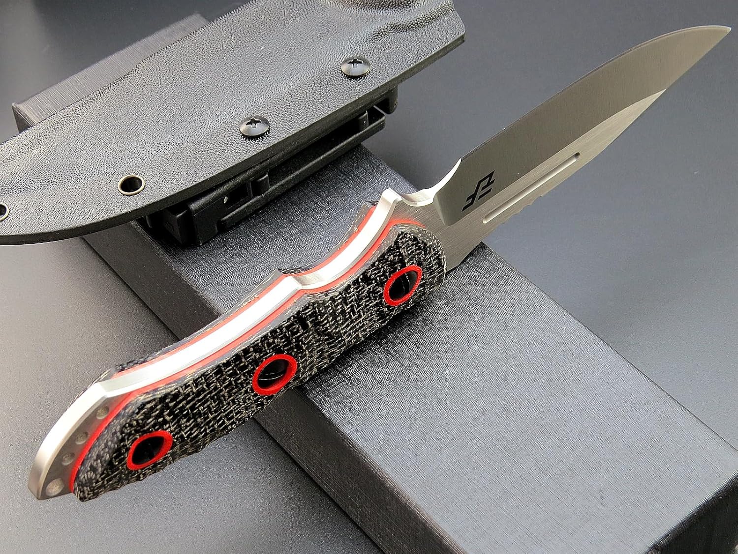 Eafengrow EF131 Fixed Blade Knife - DC53 Steel Blade, Micarta Handle Full Tang Fixed Knife for ...