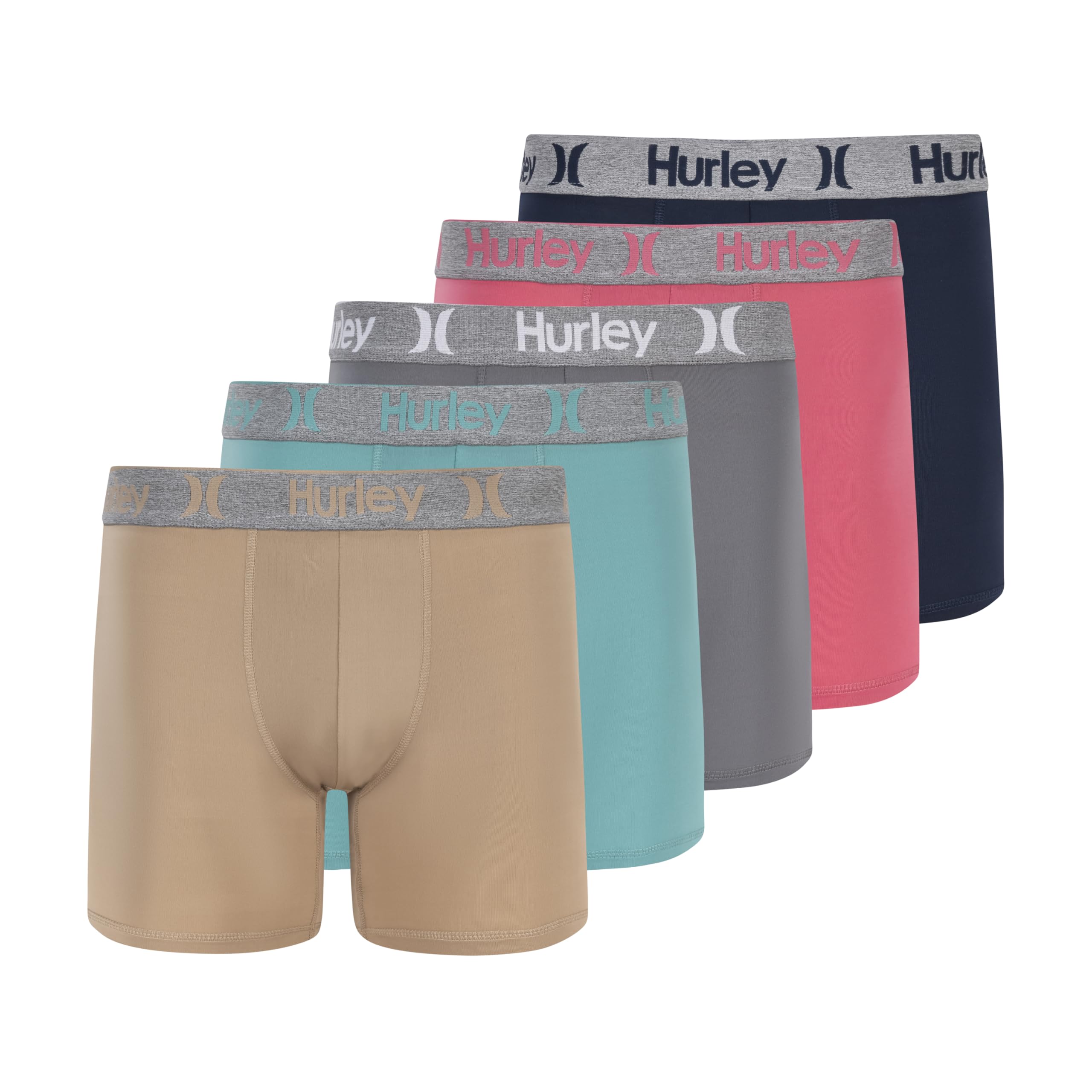 Snapklik.com : Hurley Mens 5-Pack Boxer Briefs