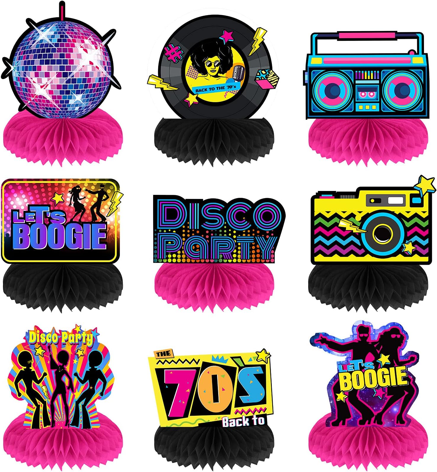Amazon.com : Disco Birthday Party Banner Disco Party Decorations 3Pcs ...