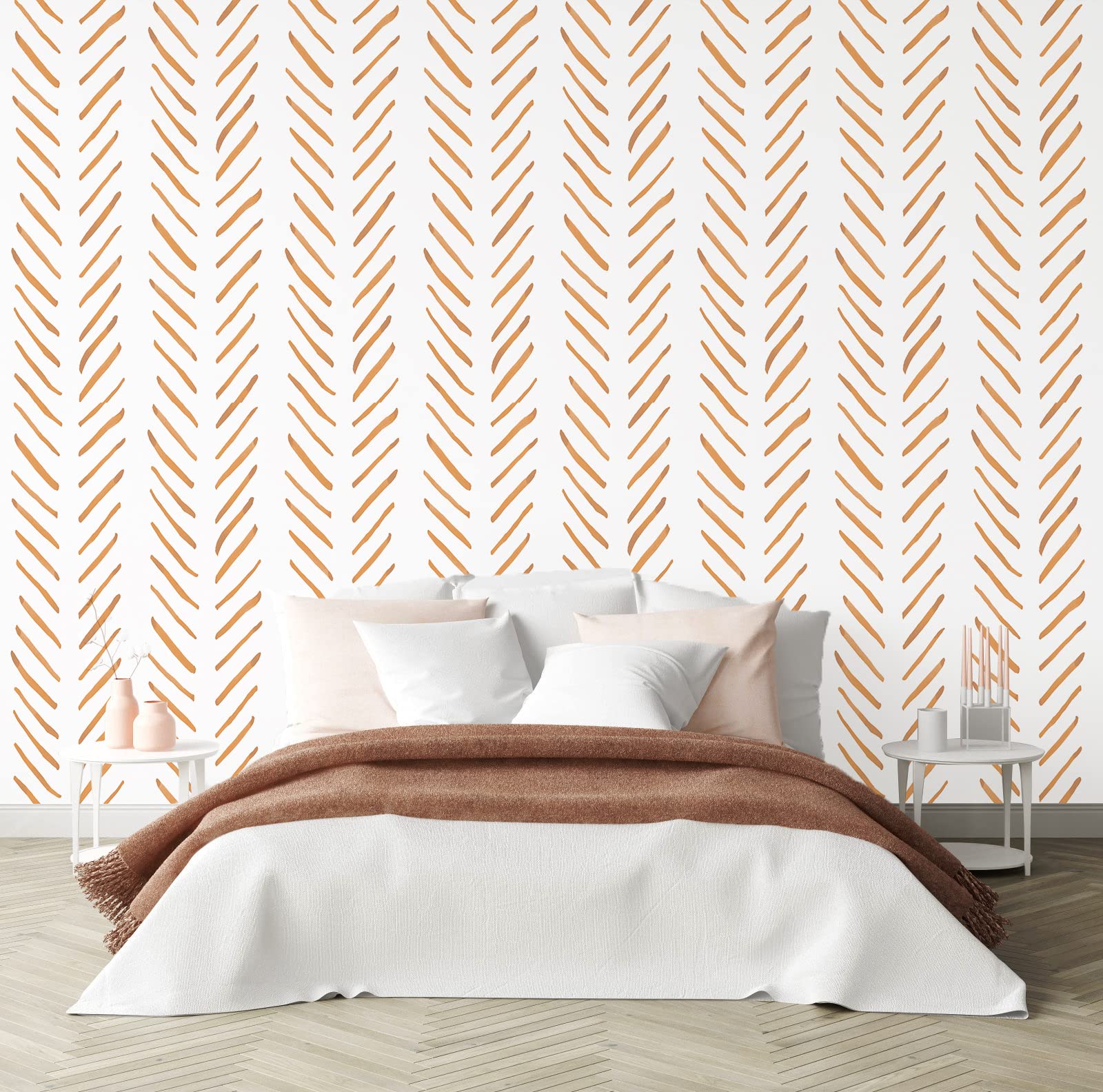 Red And White Chevron Wallpaper