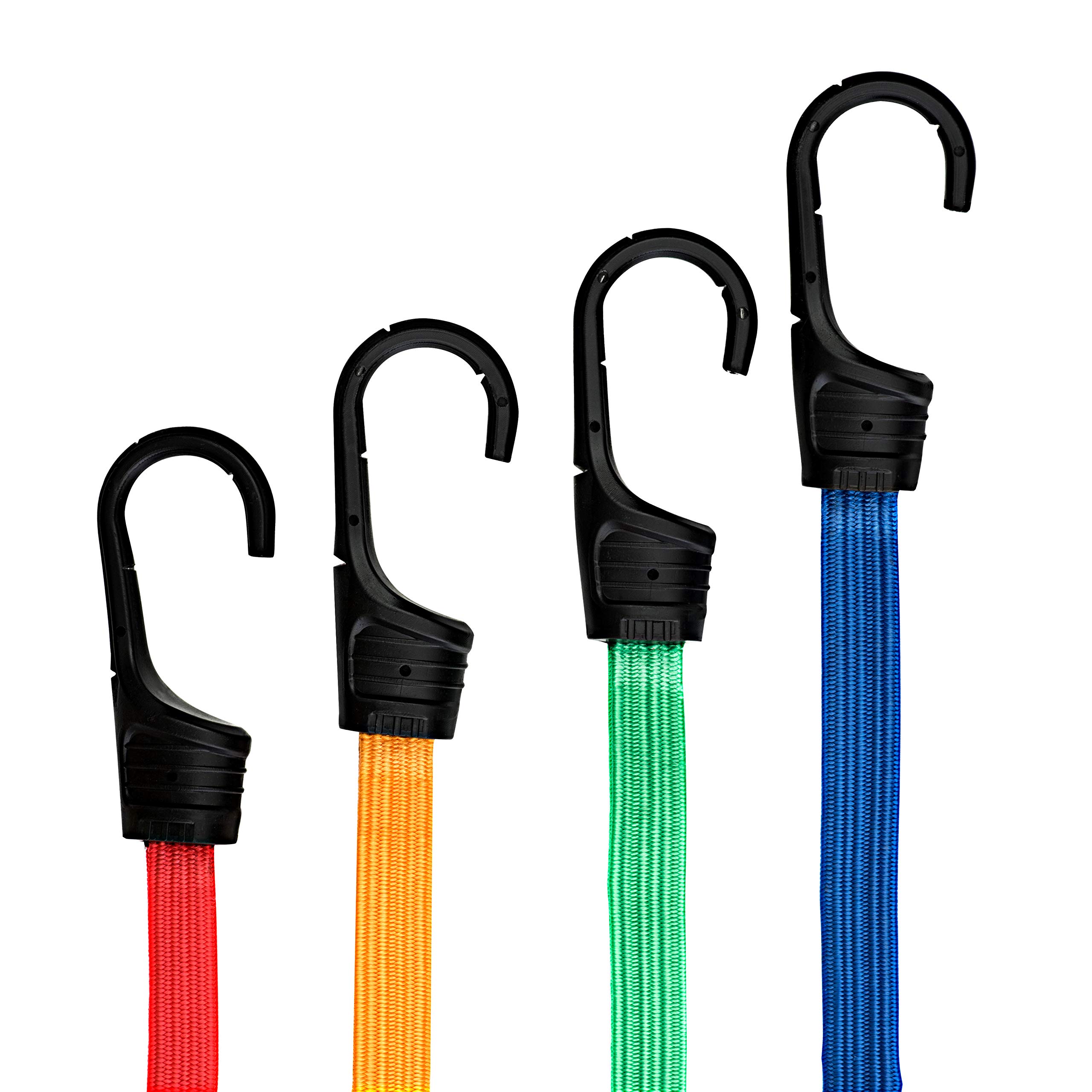 Buy ROCKET STRAPS Bungee Cords | Premium Heavy Duty Outdoor (28PC) Flat ...