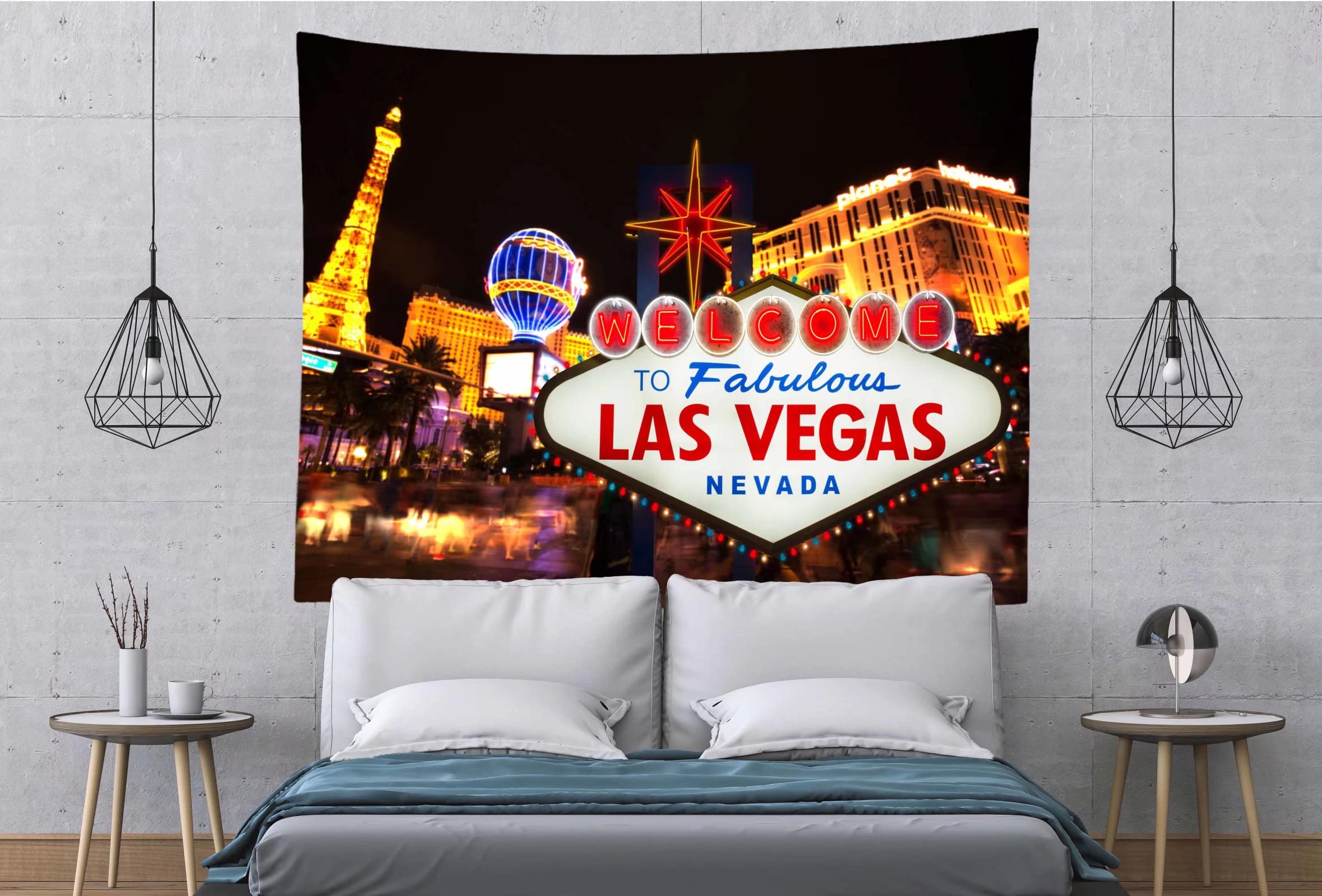Snapklik.com : 9x6ft Las Vegas Tapestry Photo Backdrop Nevada Sign ...