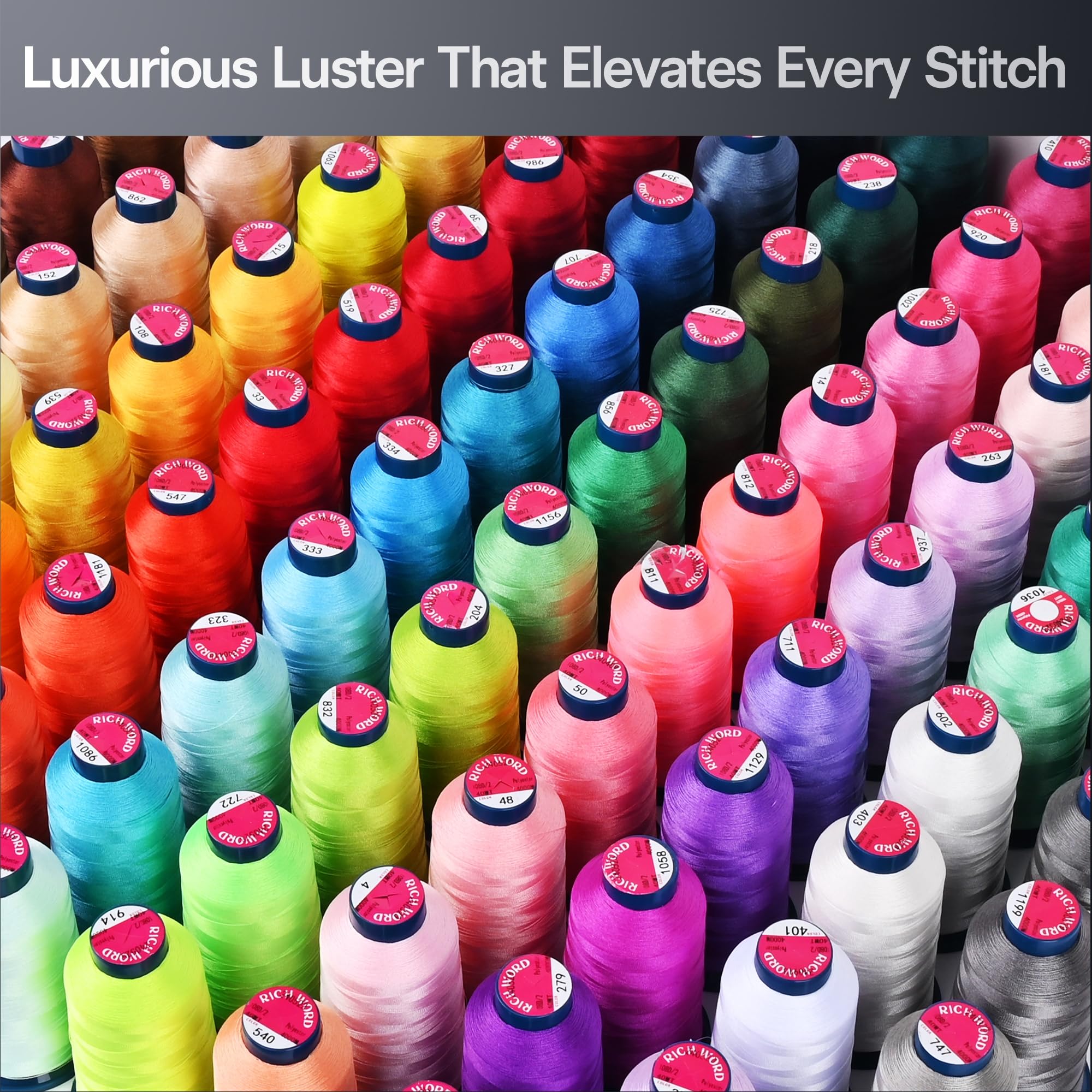 Snapklik.com : BAi Embroidery Thread Set 40 Brilliant Colors, 40WT