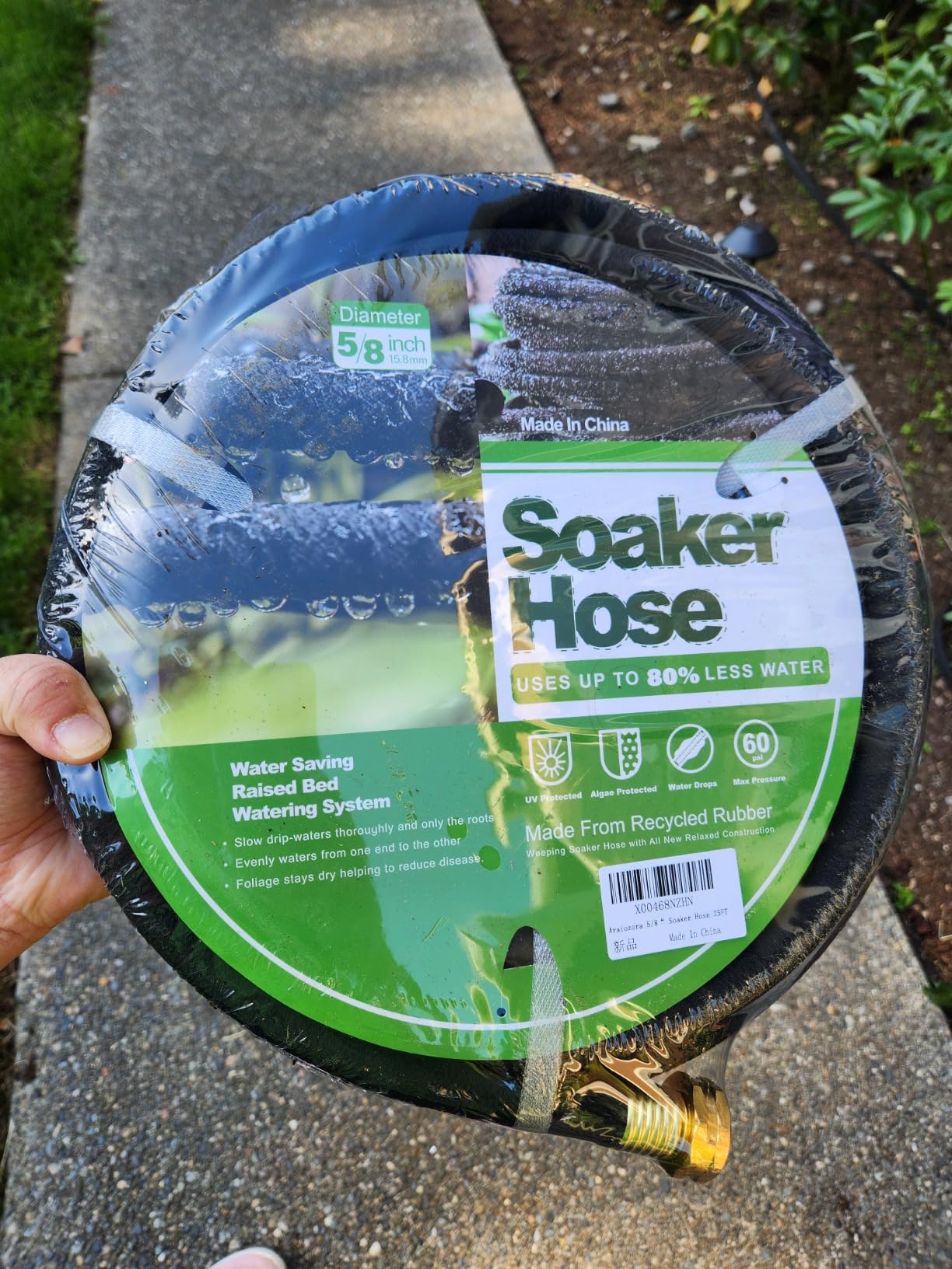 Amazon.com: Araiozora Soaker Hose 25FT, 5/8“ Heavy Duty Ruber Round ...