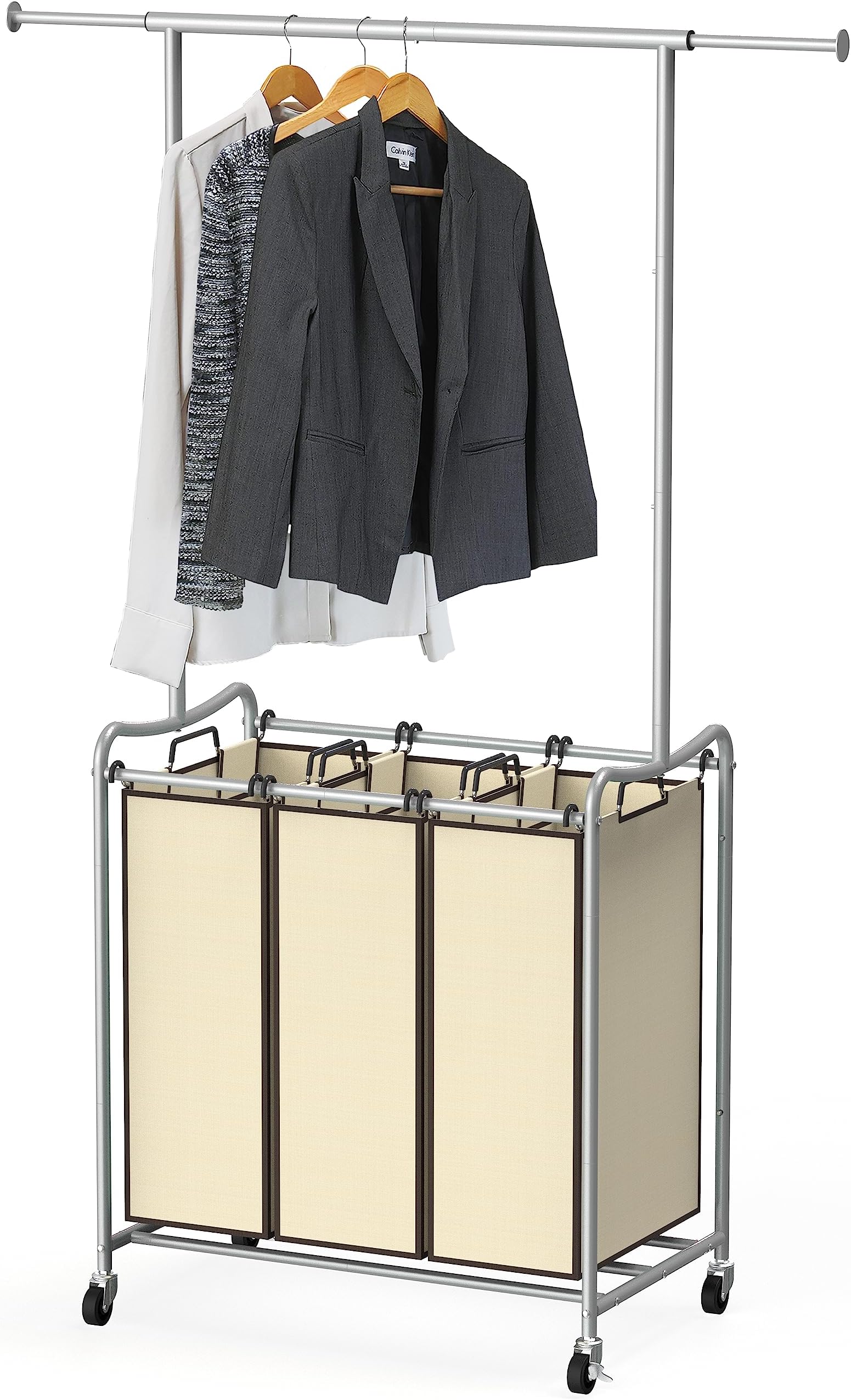 Amazon.com: DecoBrothers Heavy Duty 3 Bag Extendable Laundry Sorter ...