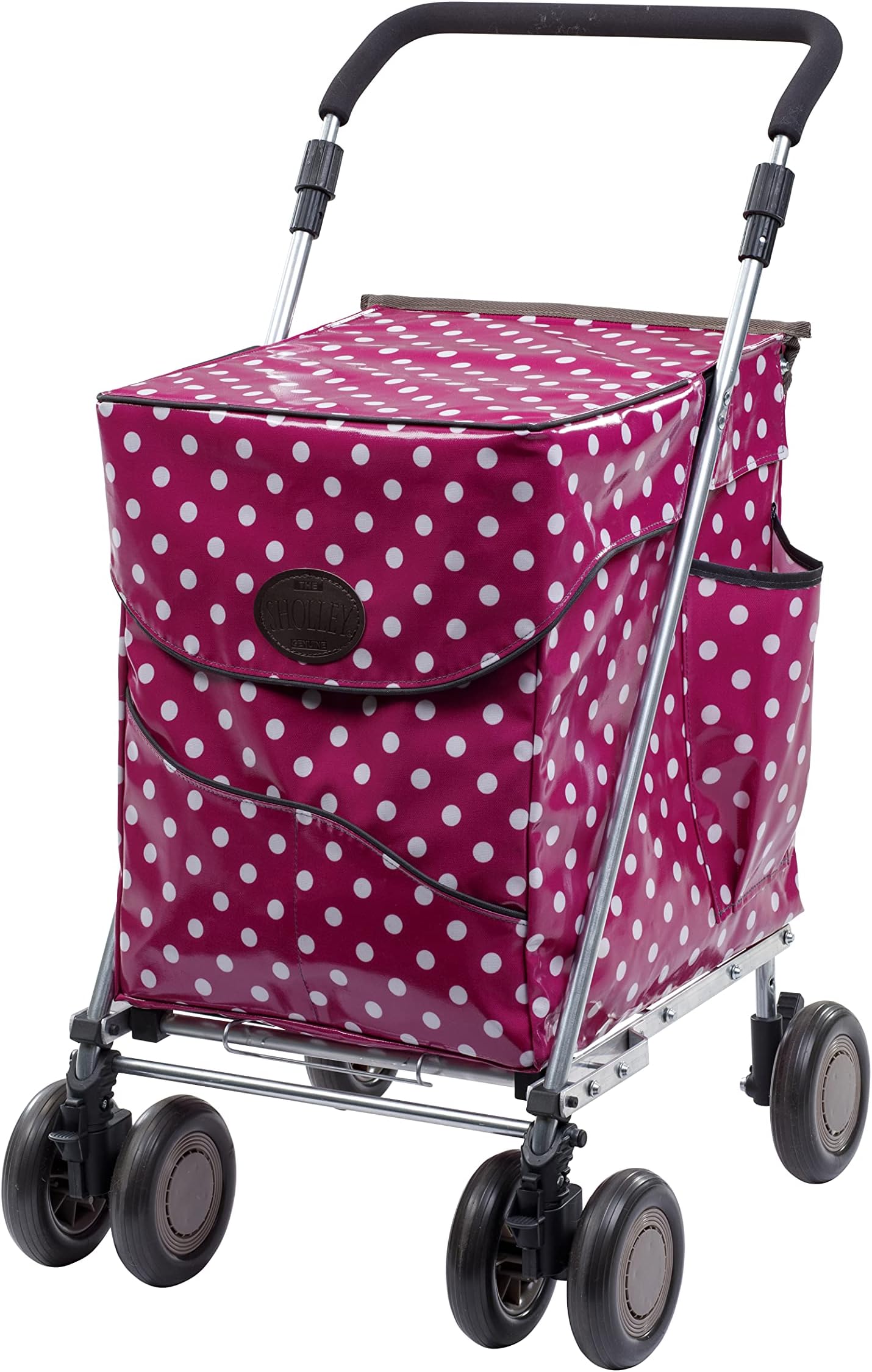 Sholley 4 Wheel Push Shopping Trolley, Strong, Well Balanced, Aids ...