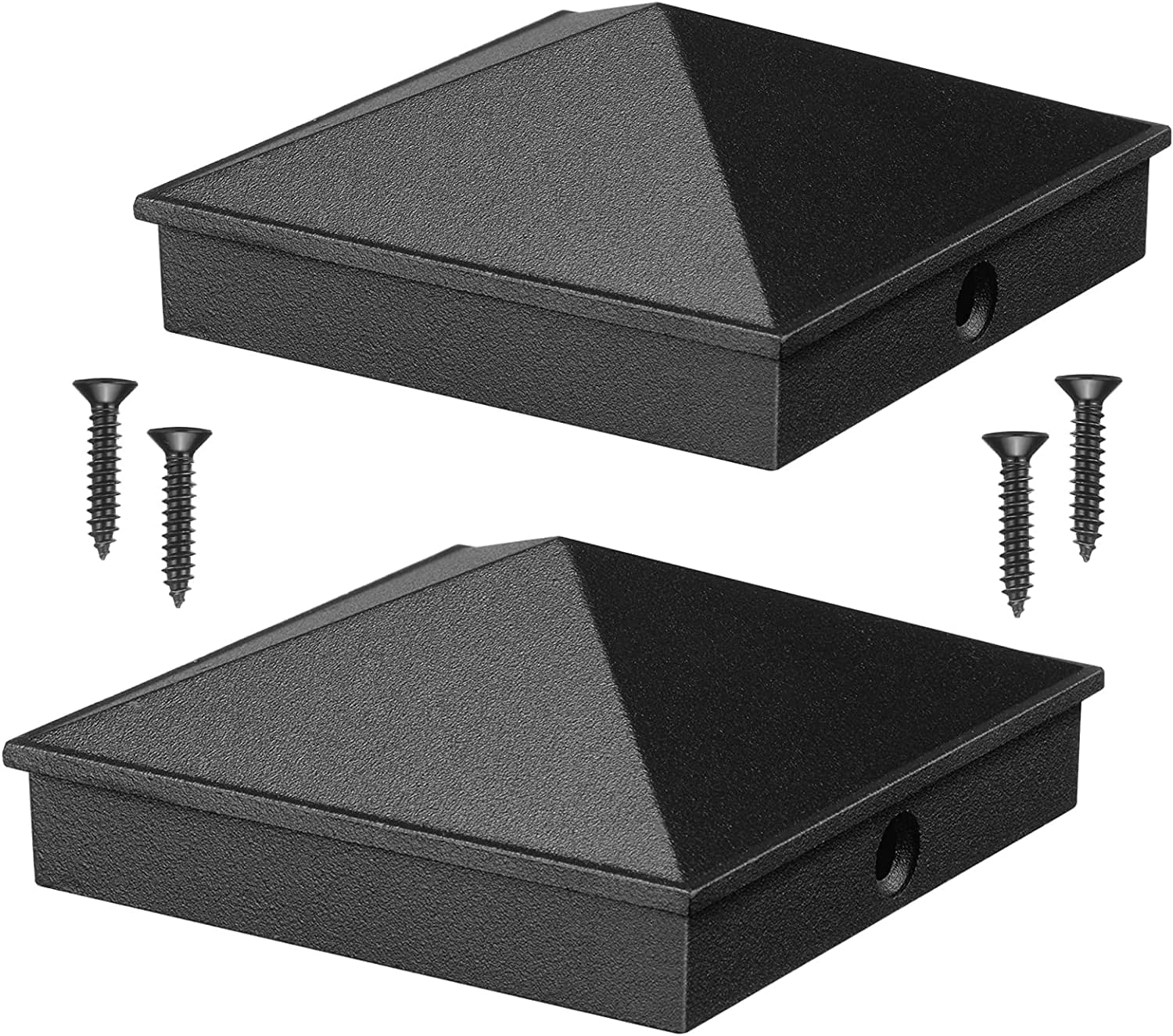 8 Pack 4x4 Aluminum Pyramid Post Caps Cover Fence Post Top Caps for 4 ...