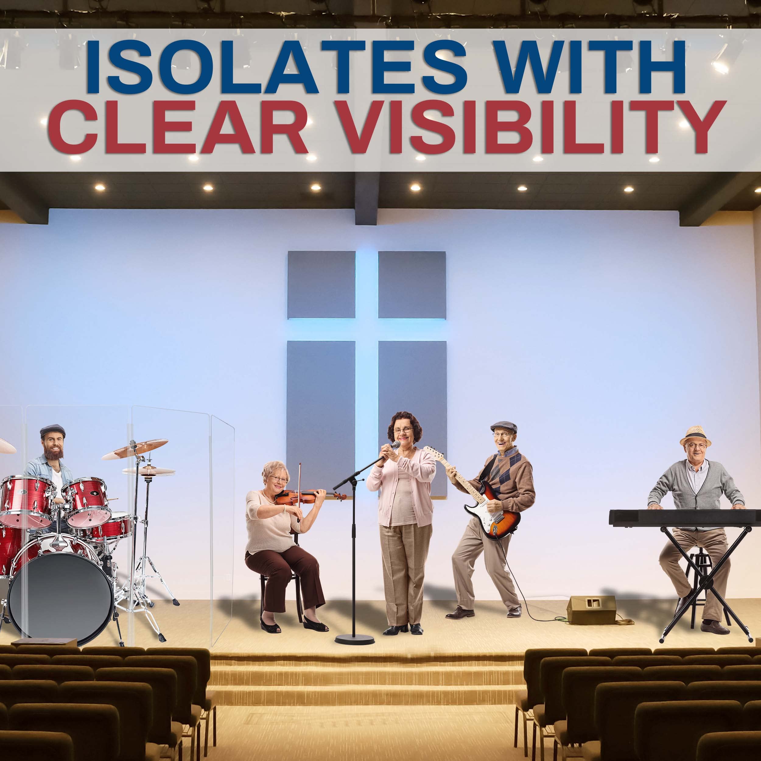 Snapklik.com : Drum Shield 5ft w/Plastic Hinges, Comes W/ 7 Drum Panels ...