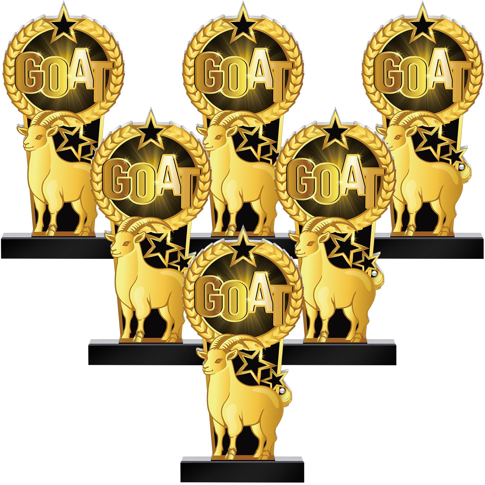 Snapklik.com : 6 Pcs Goat Trophy Award Funny Goat Office Awards Goat ...