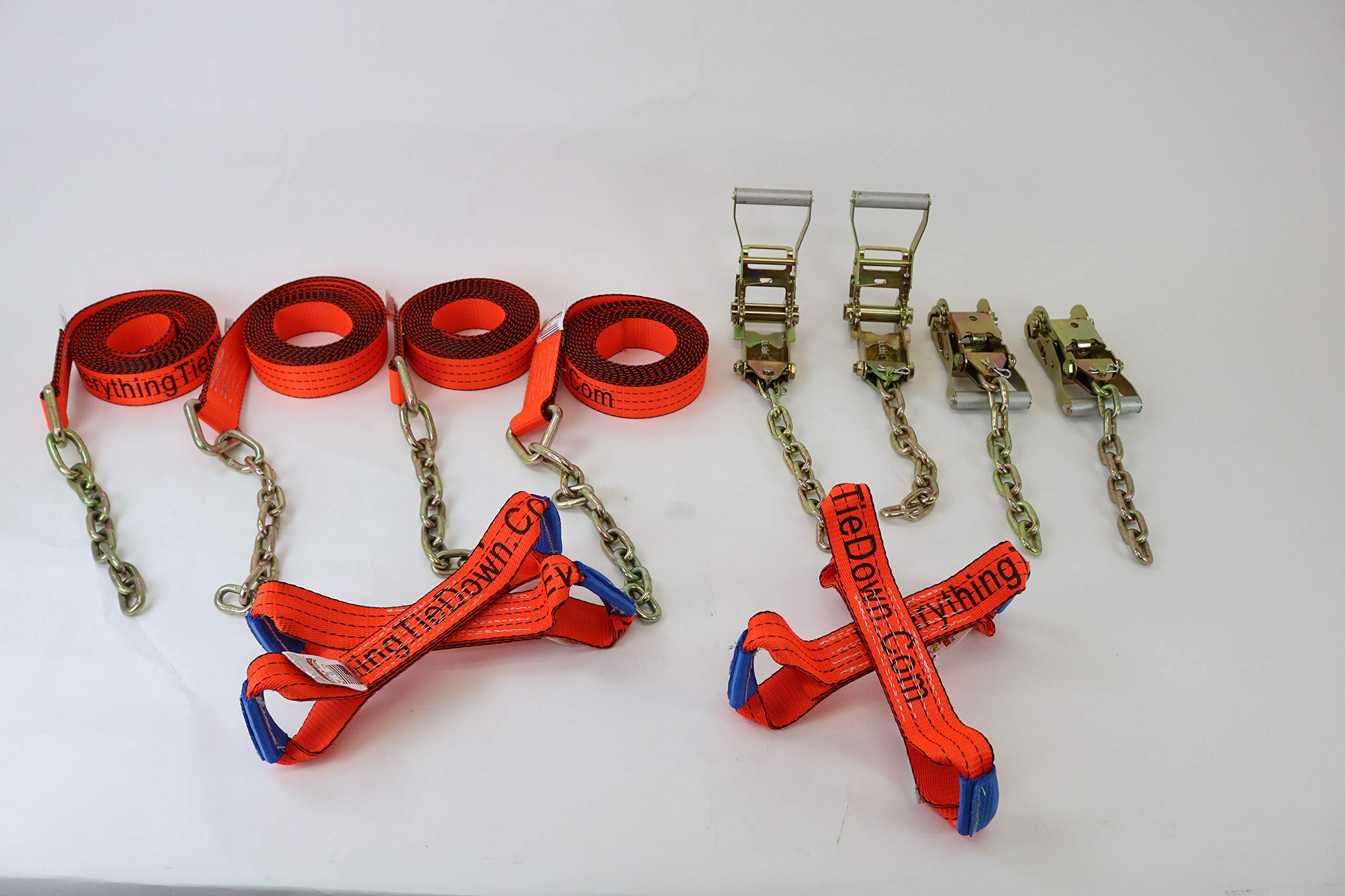 Amazon.com: 8 Point Heavy Duty Orange TECNIC 18 ft Strap Kit for ...