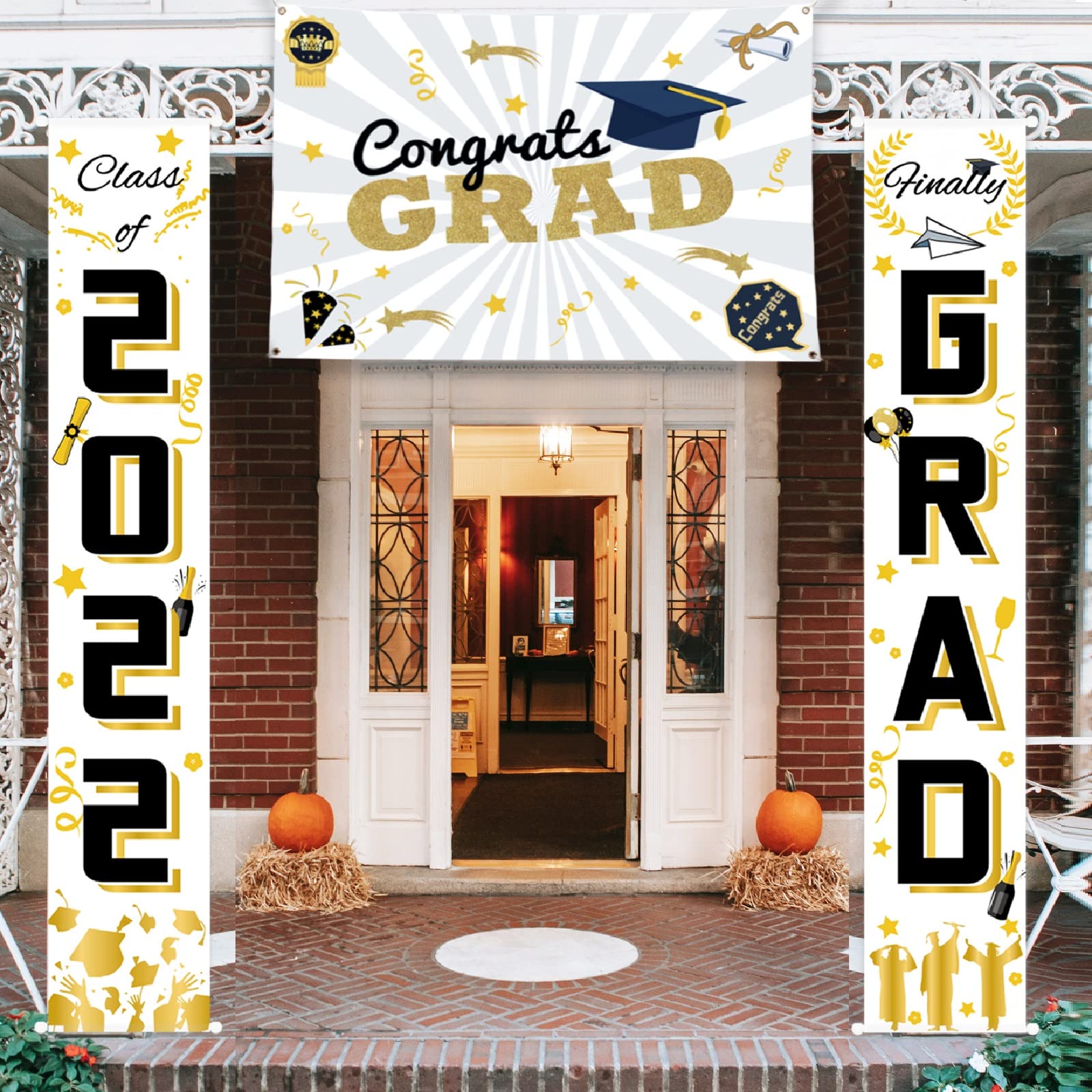Buy Class of 2022 Decorations Graduation Banners, Graduation Party ...