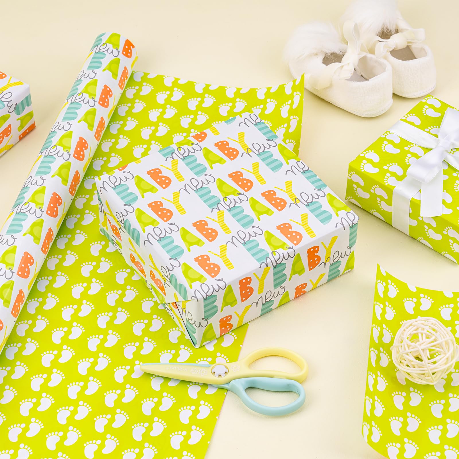 Snapklik.com : RUSPEPA Reversible Wrapping Paper Roll - Mini Roll ...