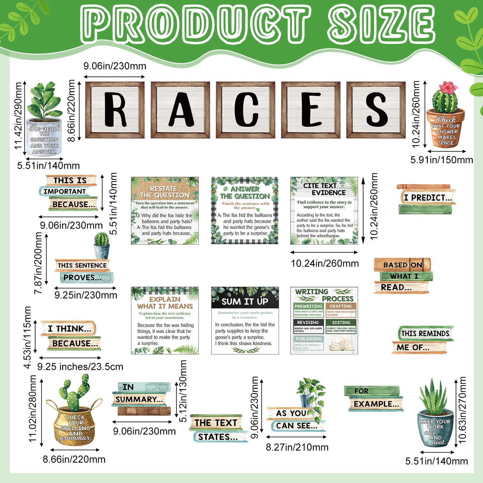 Snapklik.com : Pasimy Plant Races Writing Strategy Bulletin Board Set ...